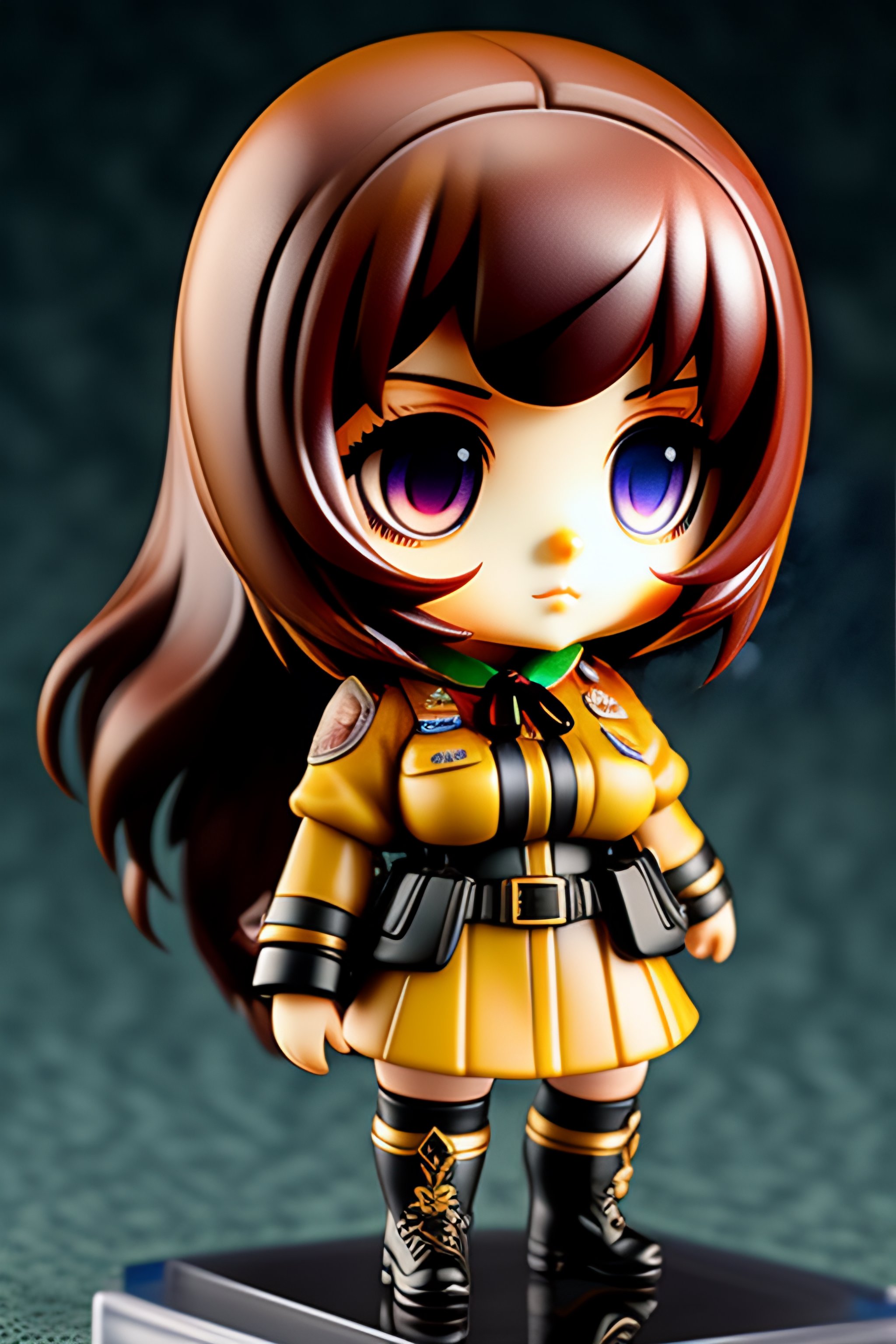 Lexica - Nendoroid eyes kawaii chibi sks female explorer, stained glass ...