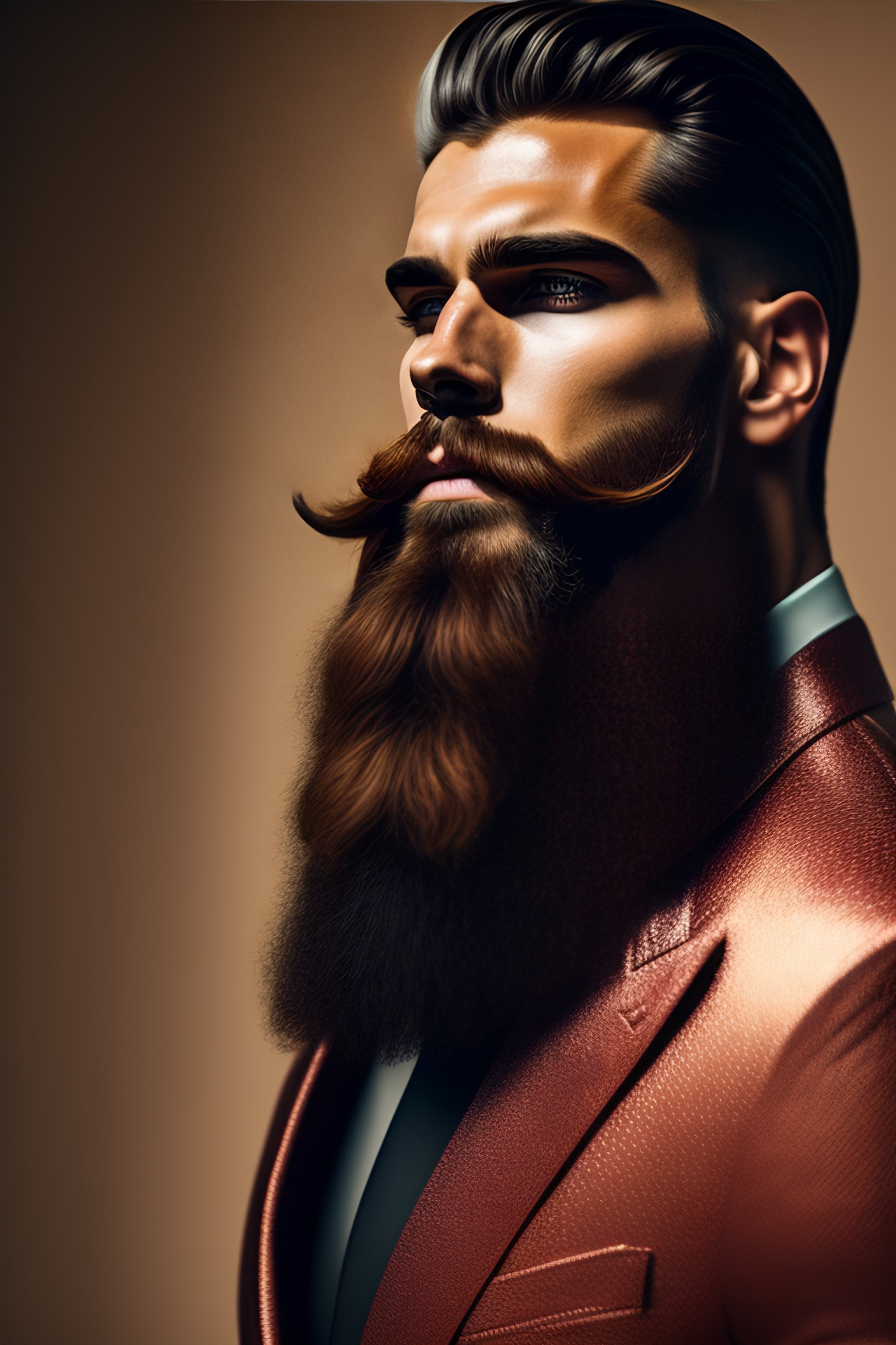 Lexica - 4k photo tall handsome model super beard