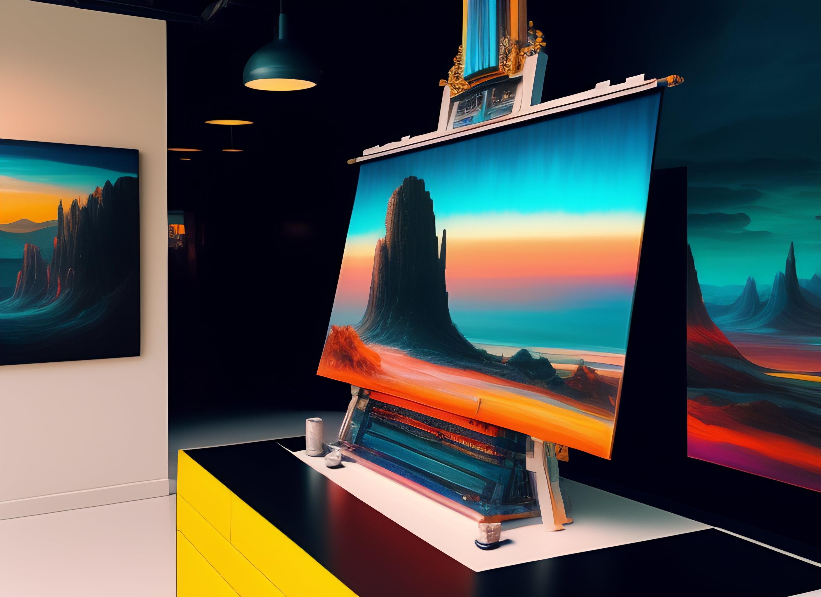 Lexica - Photo of futuristic futuristic robot - painter - artist ...