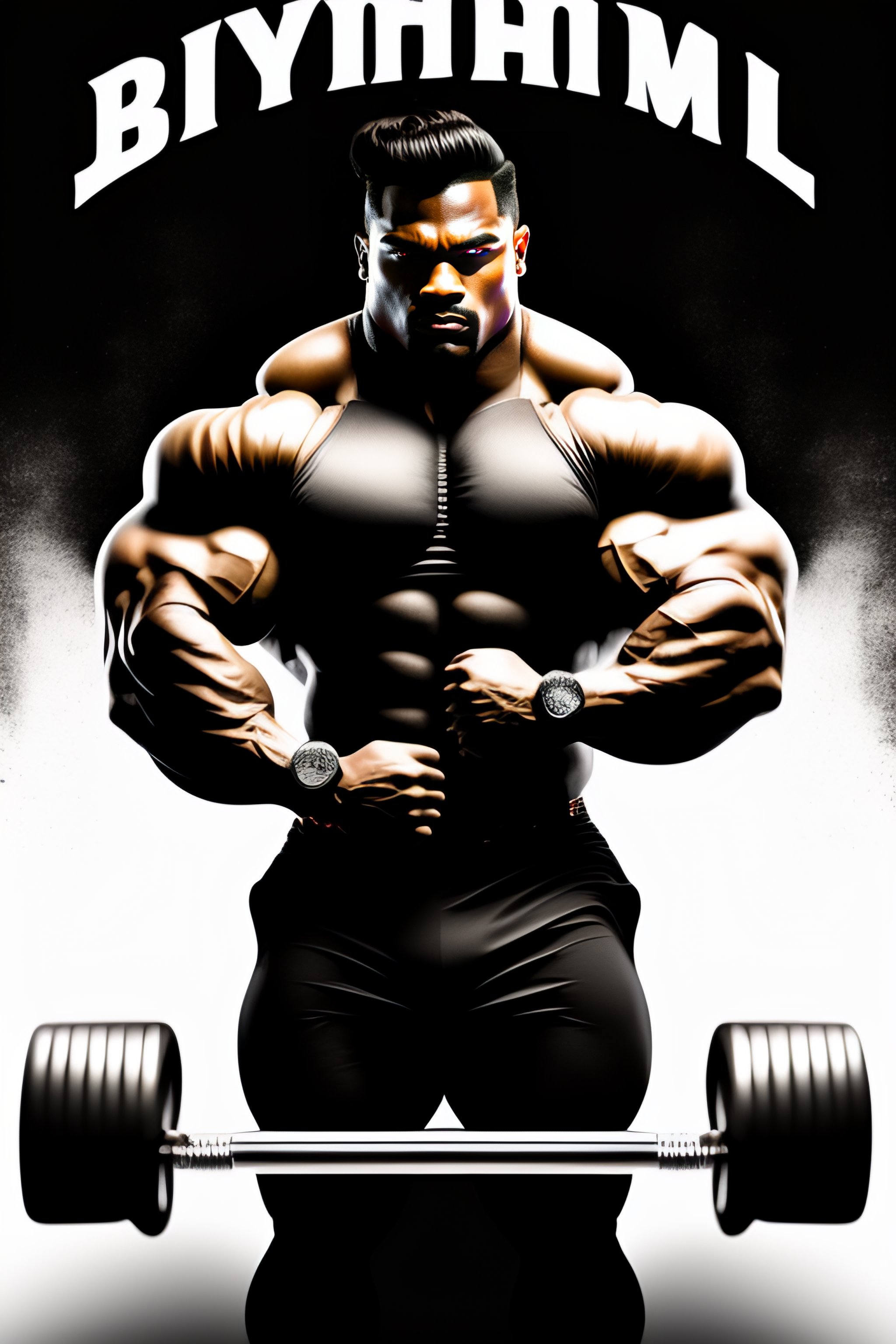 Lexica - A fierce-full muscular bull body builder lifting a big heavy ...