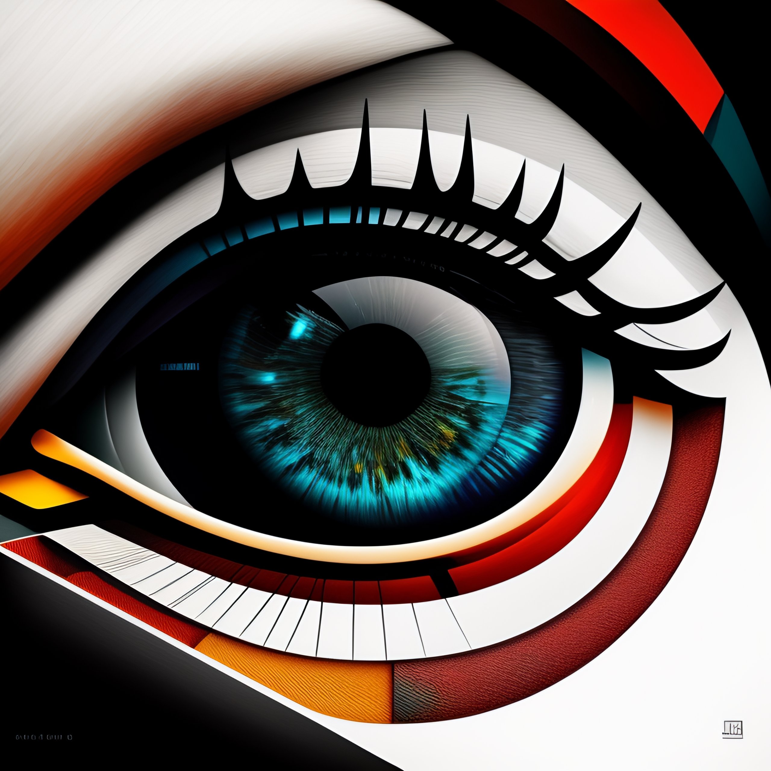 Lexica - Abstract, very detailed, geometric, technical project, eye ...