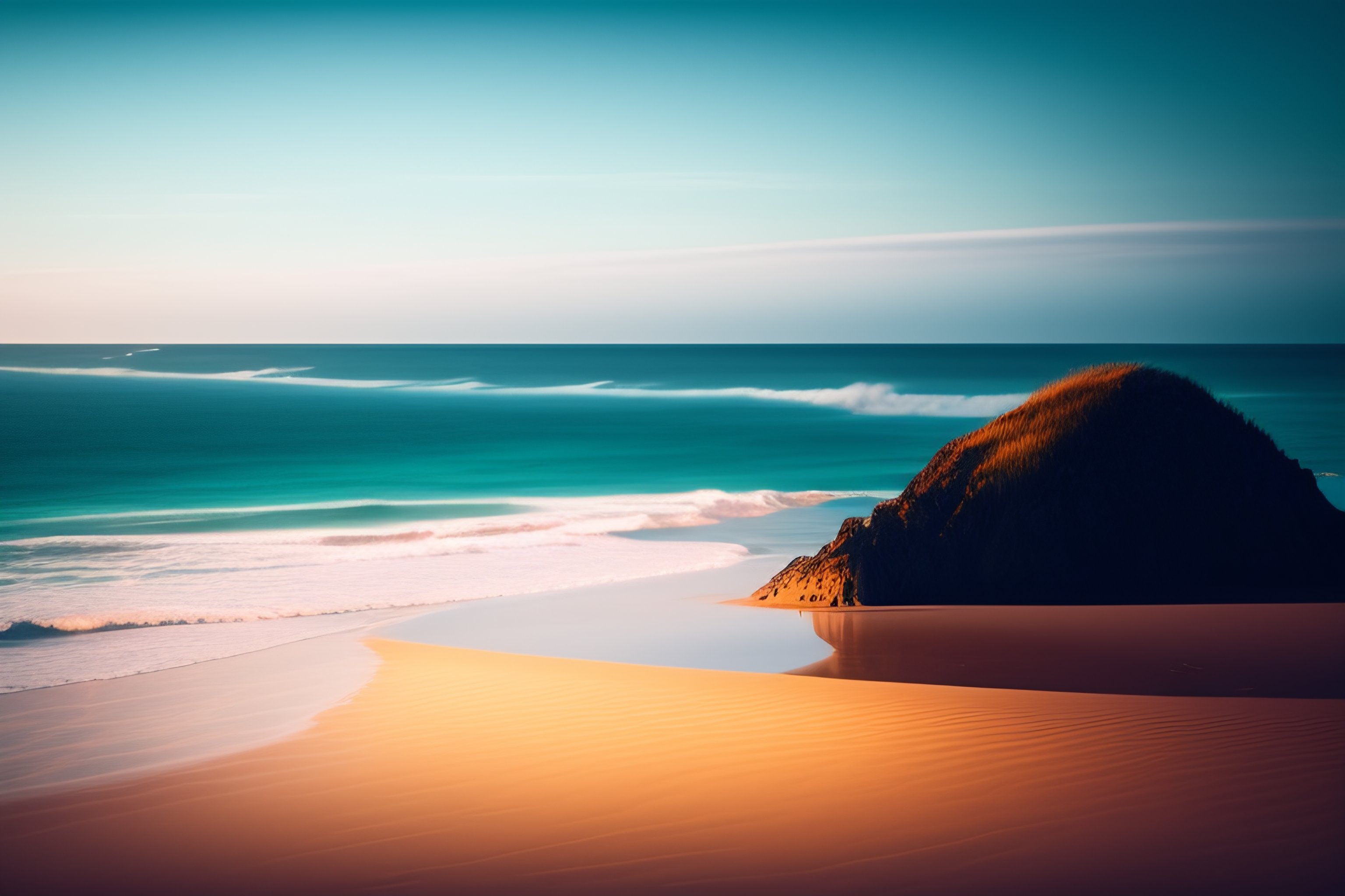 Lexica - Hellscape of the beach album cover, modern, film, soft ...