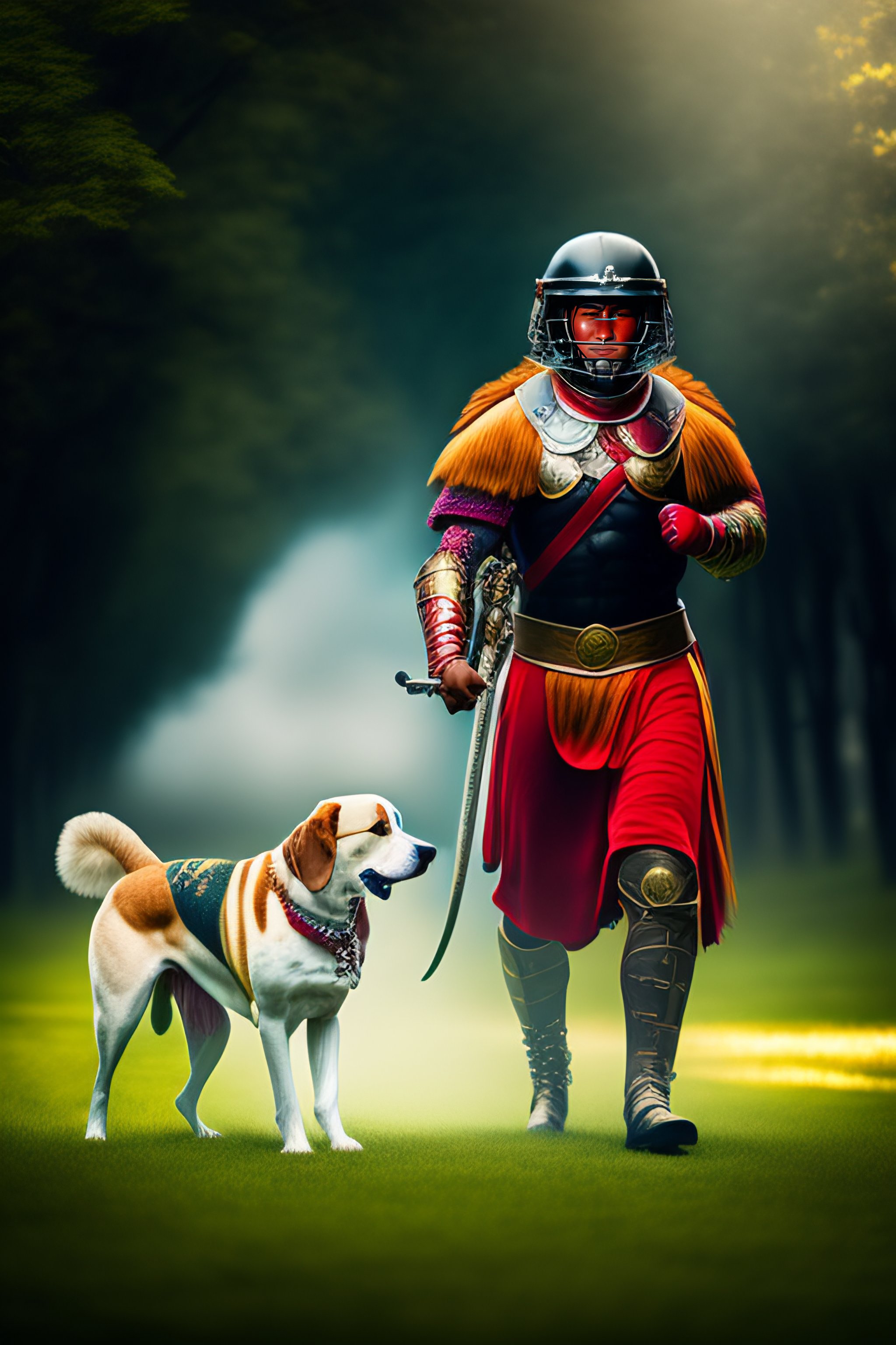 Lexica - Warrior+dog