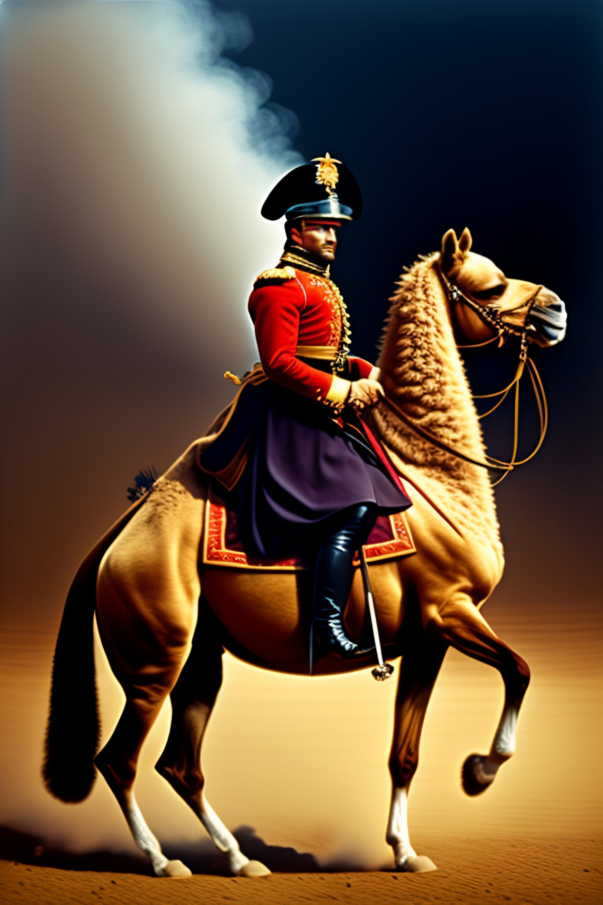 Lexica - Napoleon riding a camel in a circus
