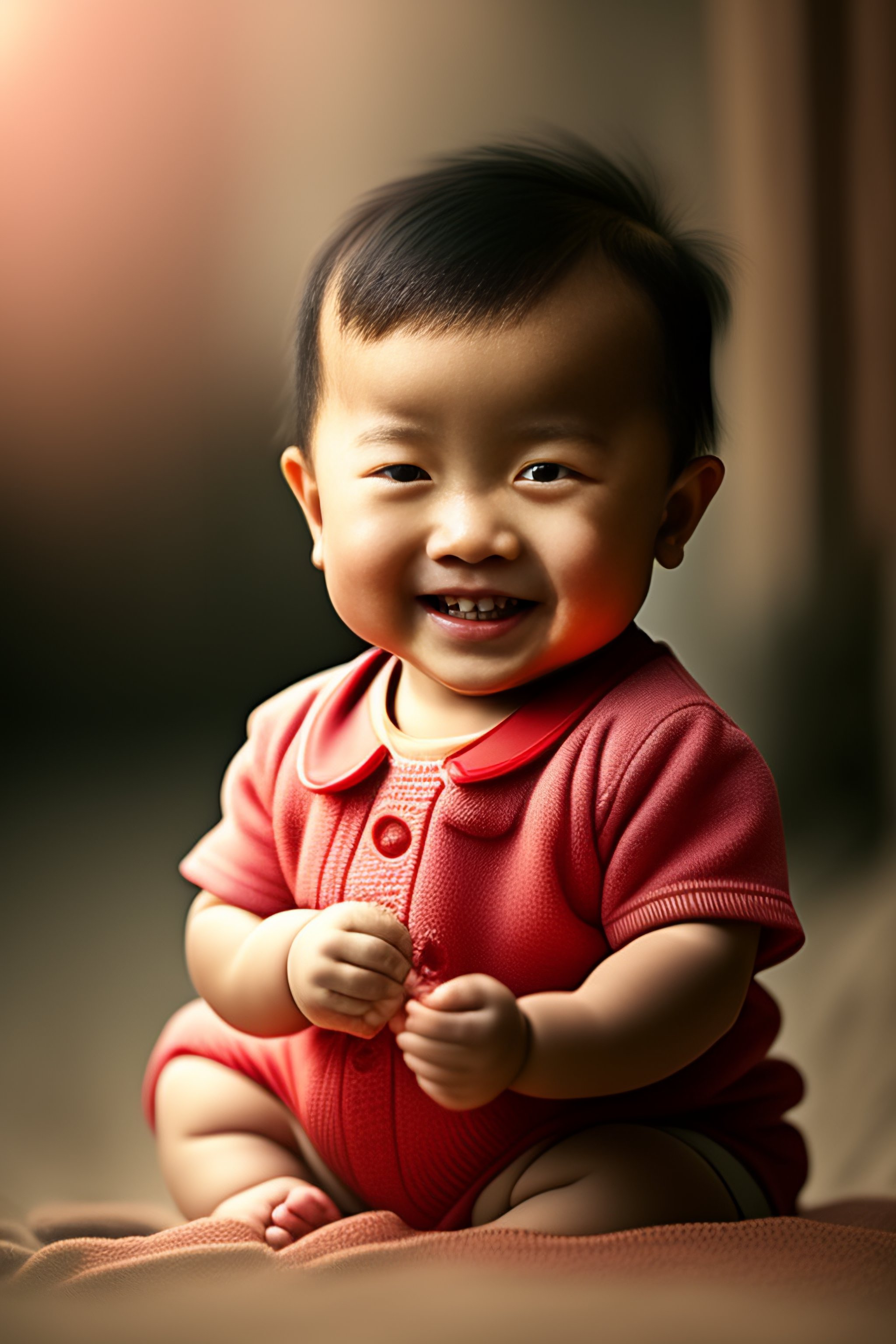 Laughing Asian Baby