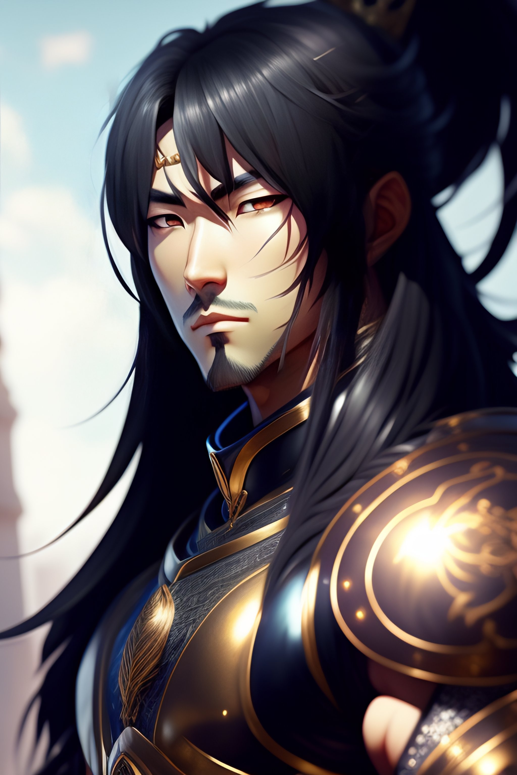 Lexica - Full body potrait muscular king arthur anime version, full ...