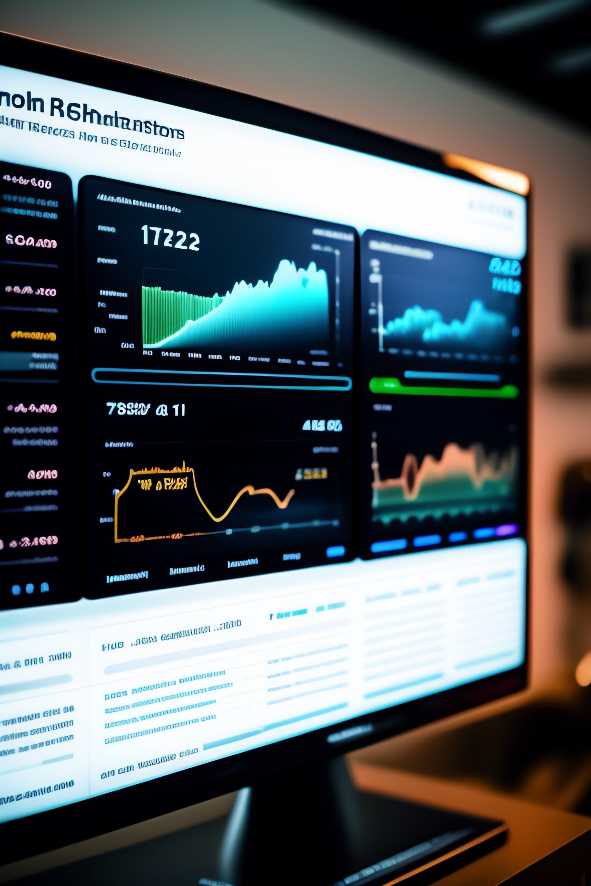 Lexica - Robot analyzing dashboard on TVs, high res, sharp