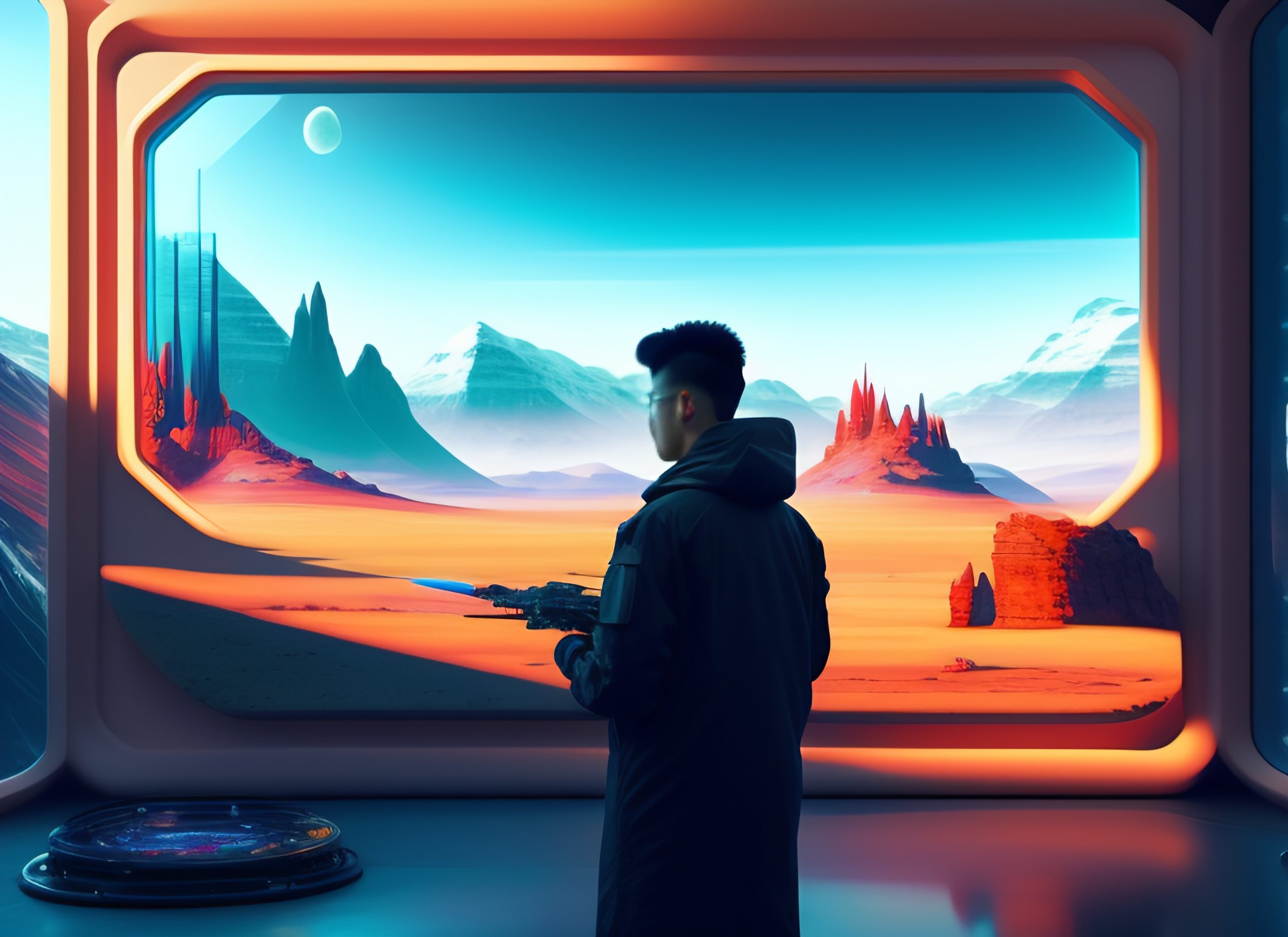 Lexica - Photo of futuristic futuristic robot - painter - artist ...