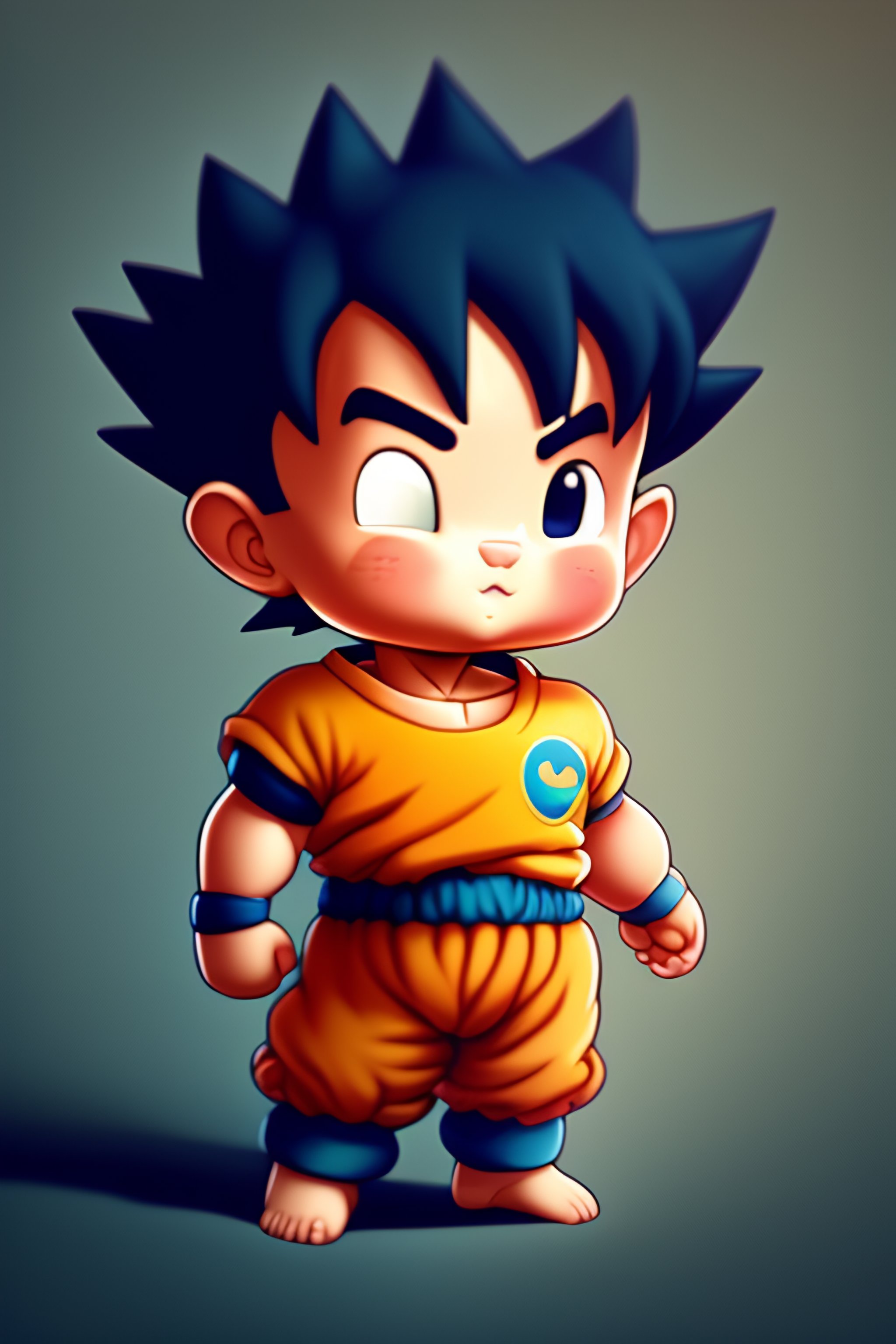 Lexica - Cute and adorable cartoon goku baby, fantasy, dreamlike ...