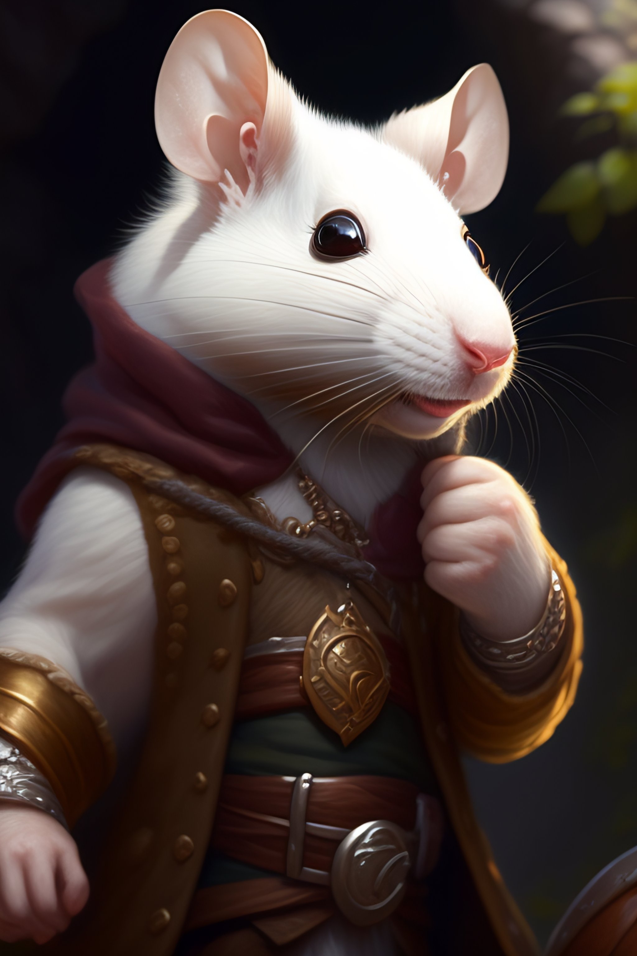 Lexica - A detailed portrait of white rat ,giving thumbs up illustrator ...