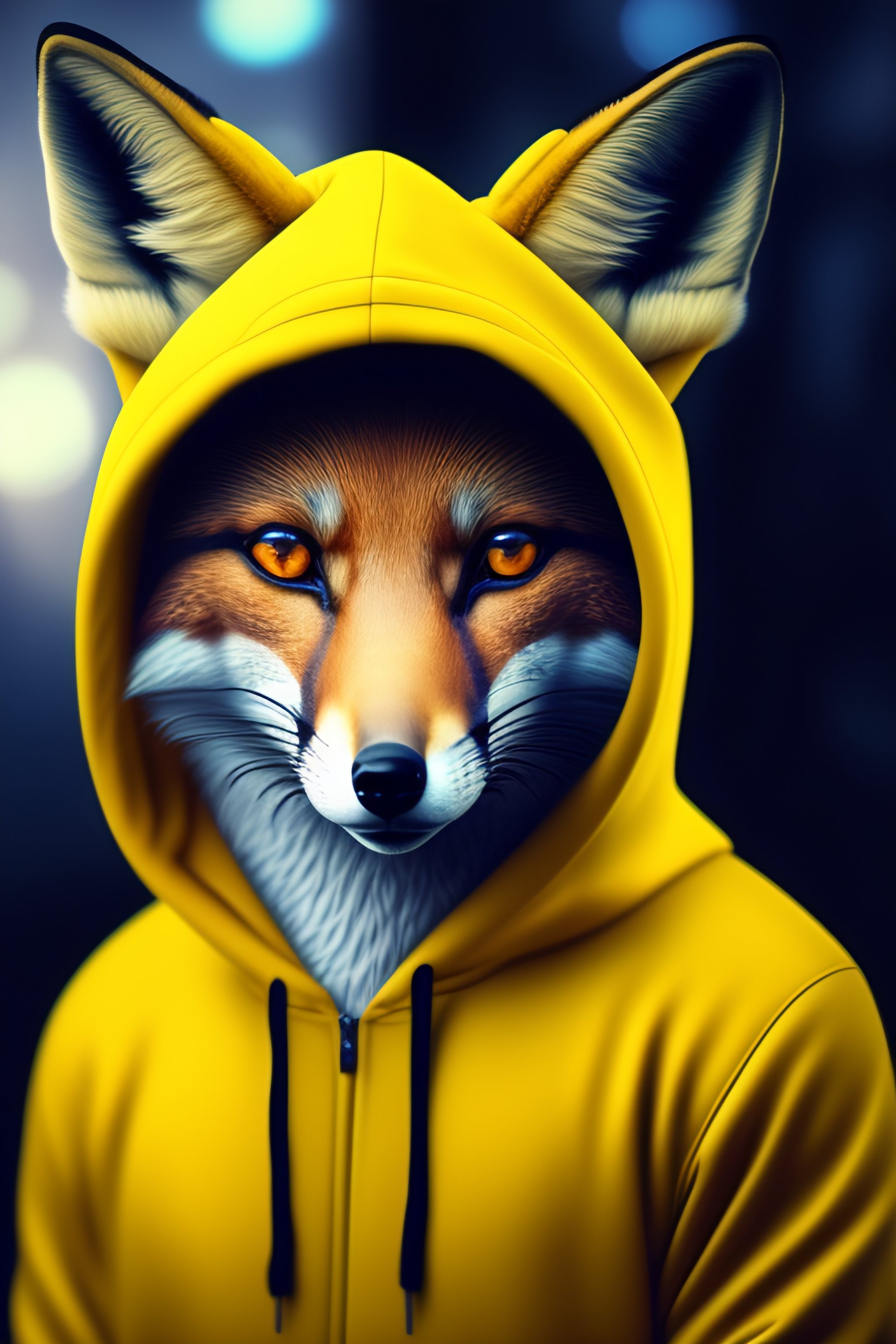 Lexica - Picture of an anthropomorphic fox in a hoodie, at a computer ...