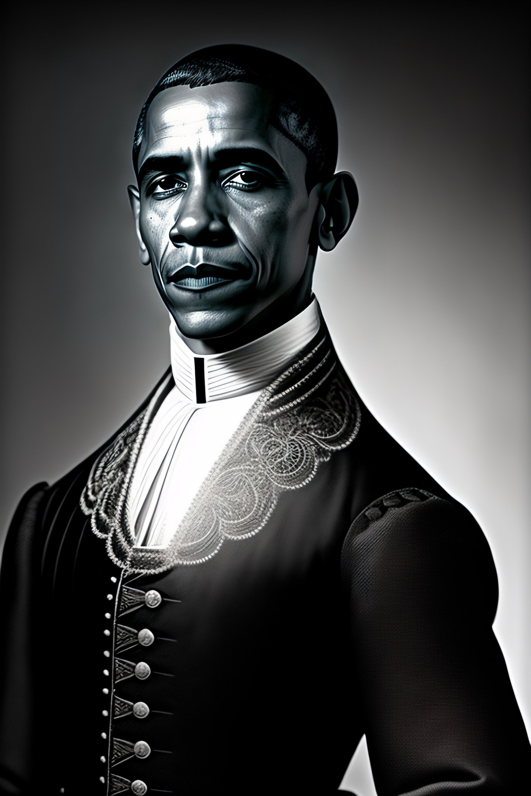 Lexica - An timely photograph of Barack Obama from the 1600s, realistic