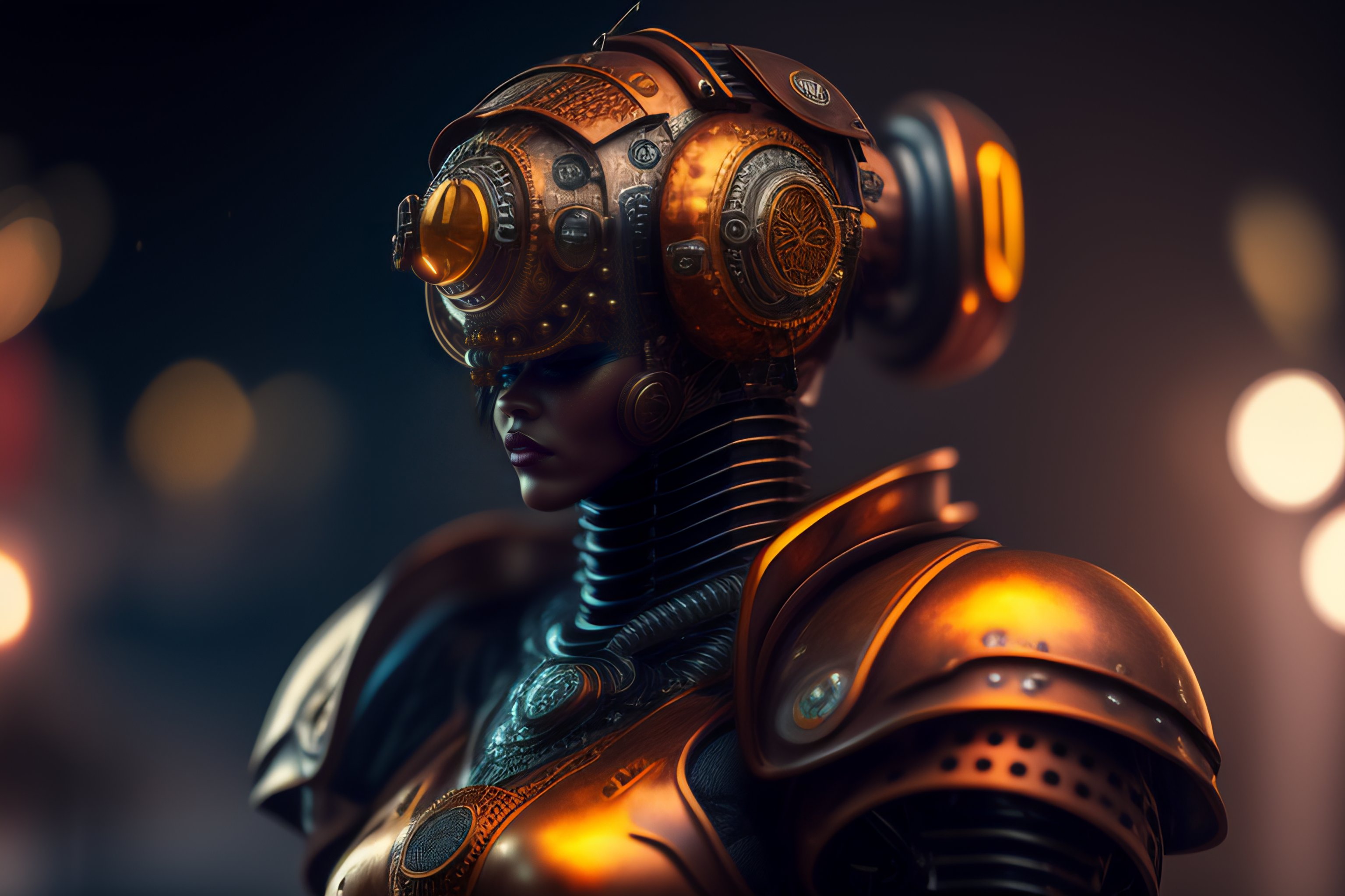 Lexica - Portrait of a brazilian evil cyberpunk robot made of rusty ...