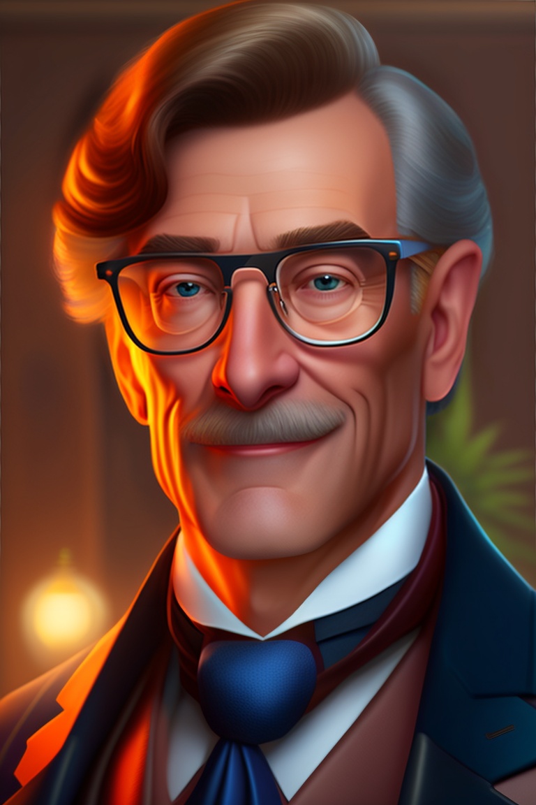 Lexica - Professor man with glasses, realistic, real life
