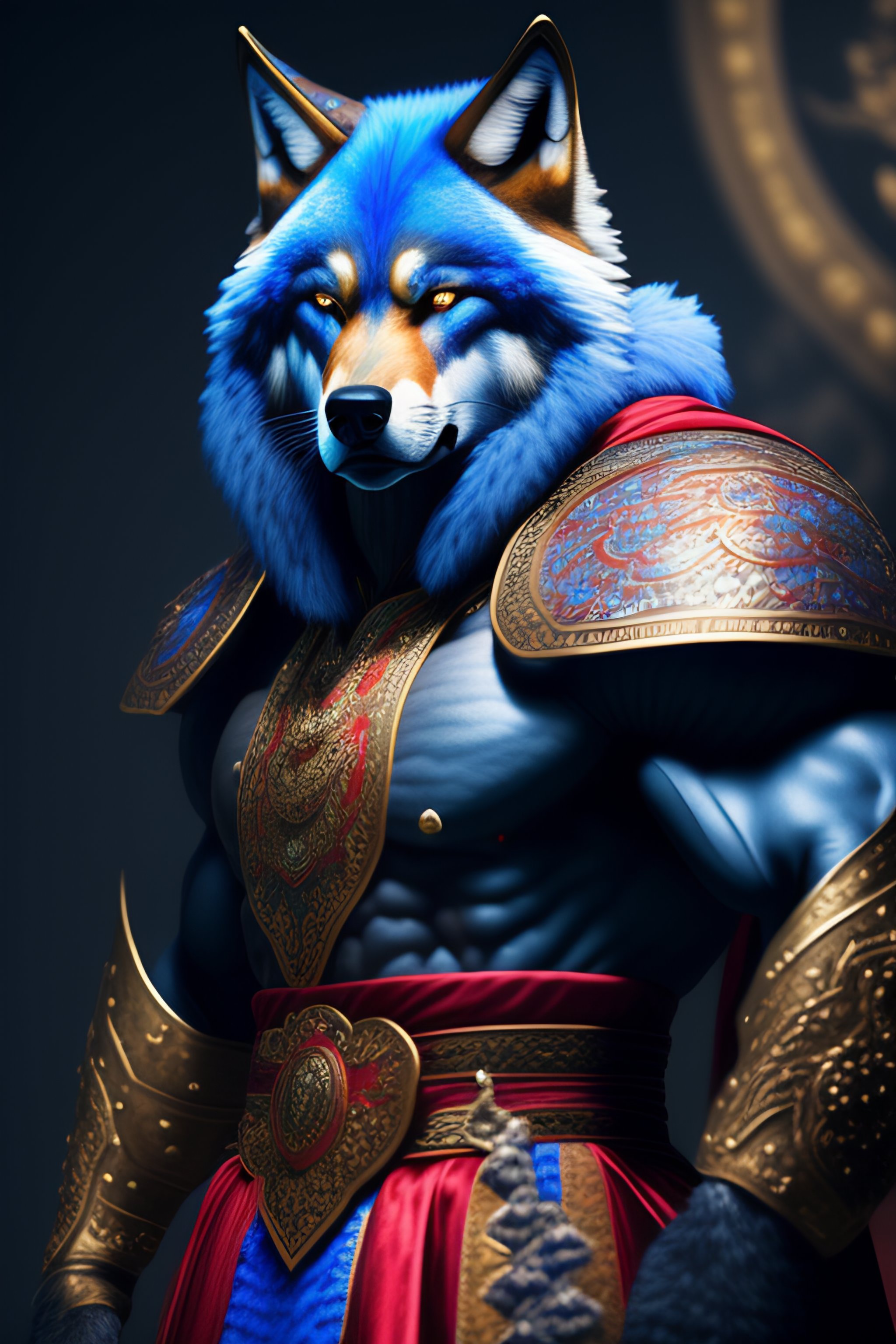 Lexica - Handsome old wolf man, warlord wearing battle Hanbok clothing ...