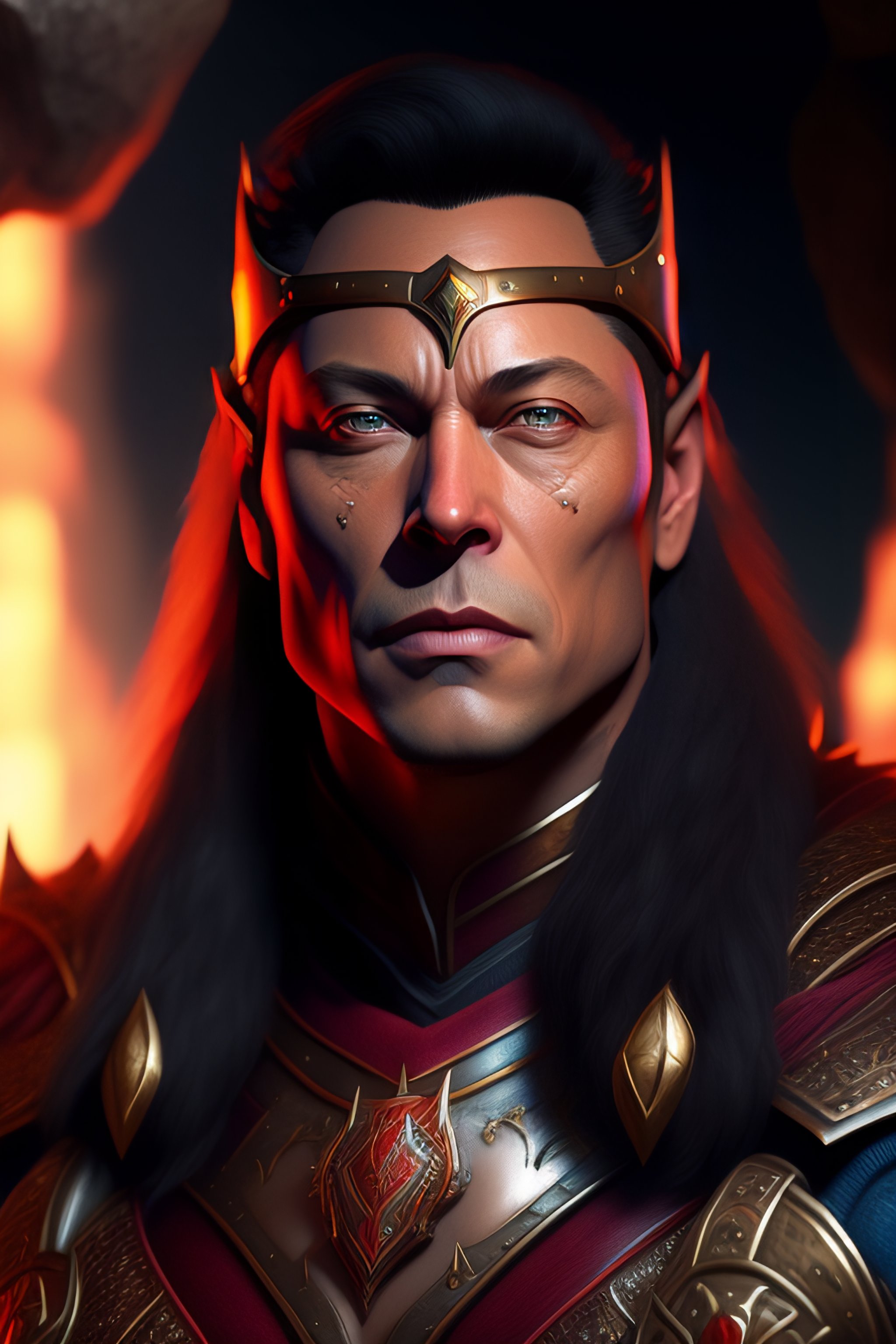 Lexica - Elon Musk as an orc warrior in a mysterious cave, highly ...