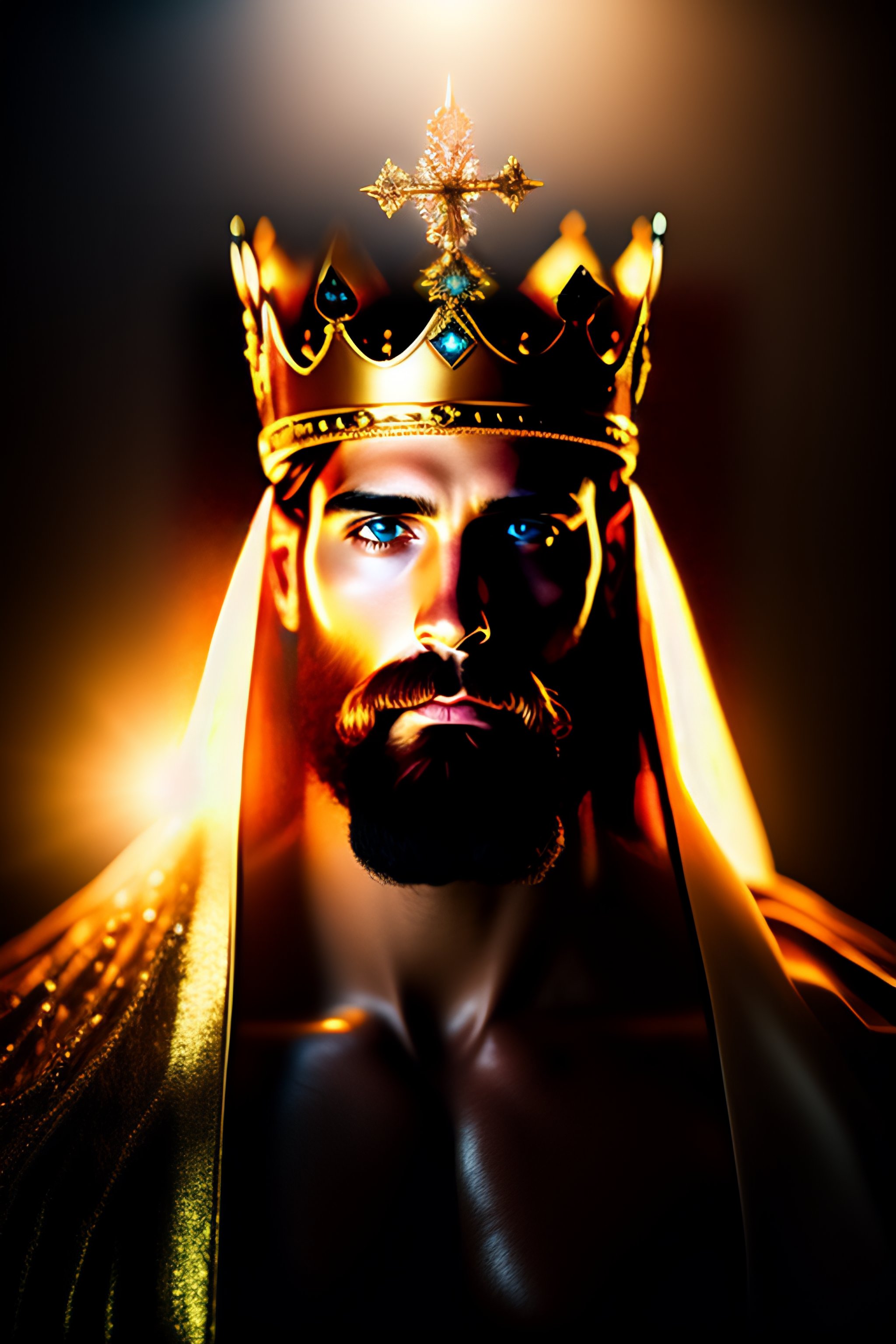 Lexica - Jesus, king, crown of thorns, realistic photography, shining ...
