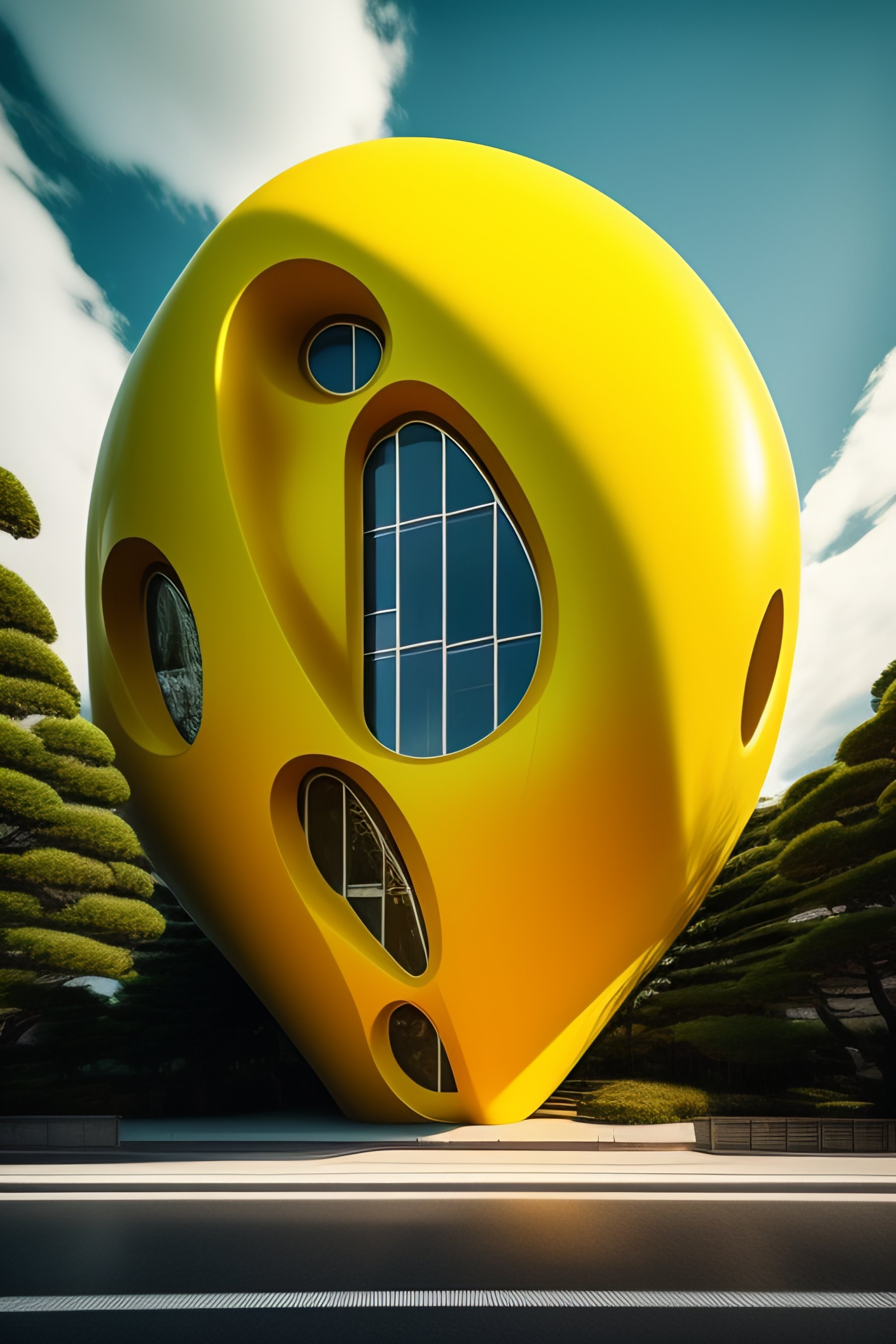 Lexica - YELLOW ORGANIC FUTURISTIC SHAPED BUILDING IN TOKYO