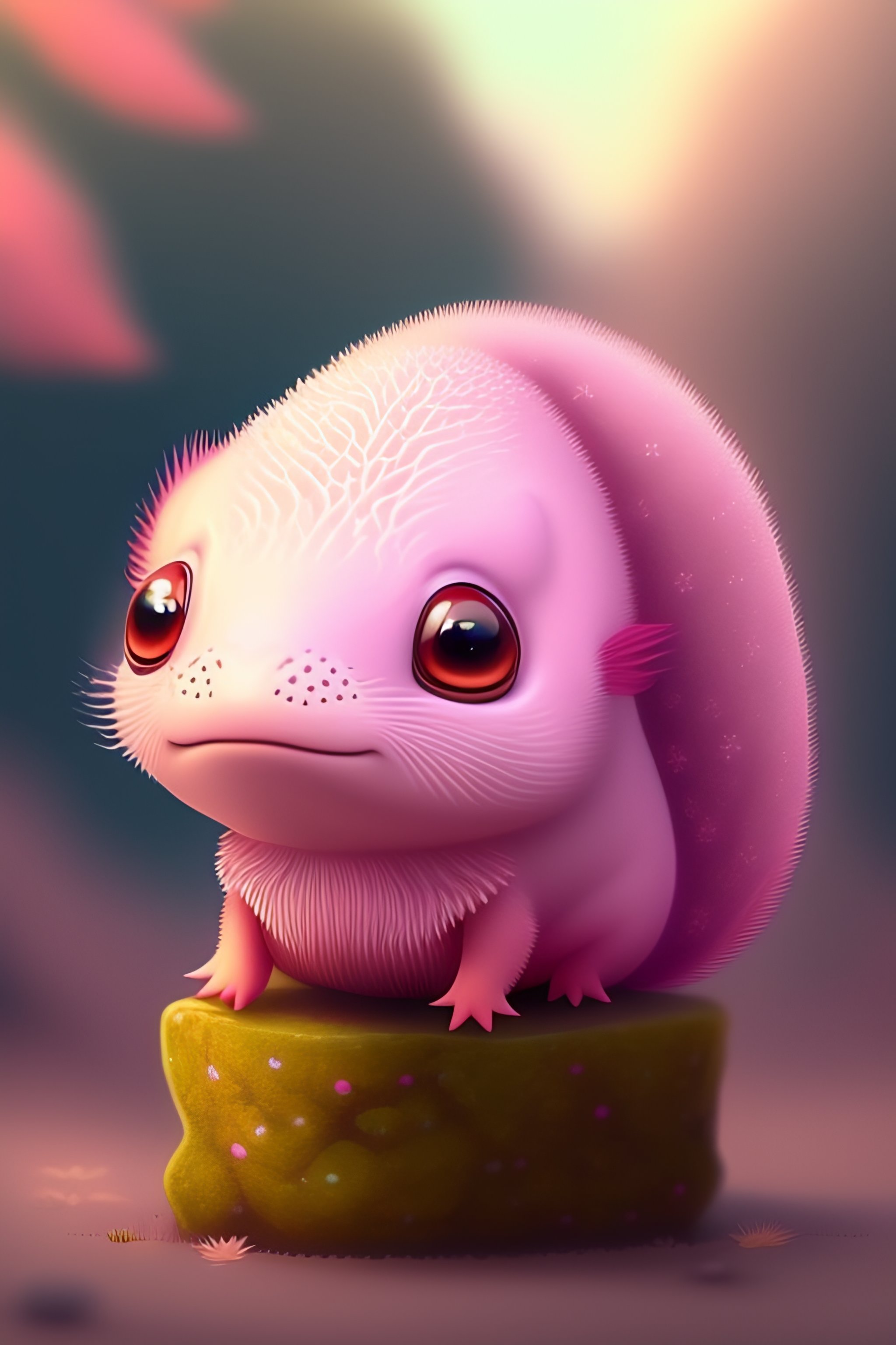 Lexica - CUTE AND ADORABLE CARTOON FLUFFY axolotl, FANTASY, DREAMLIKE ...