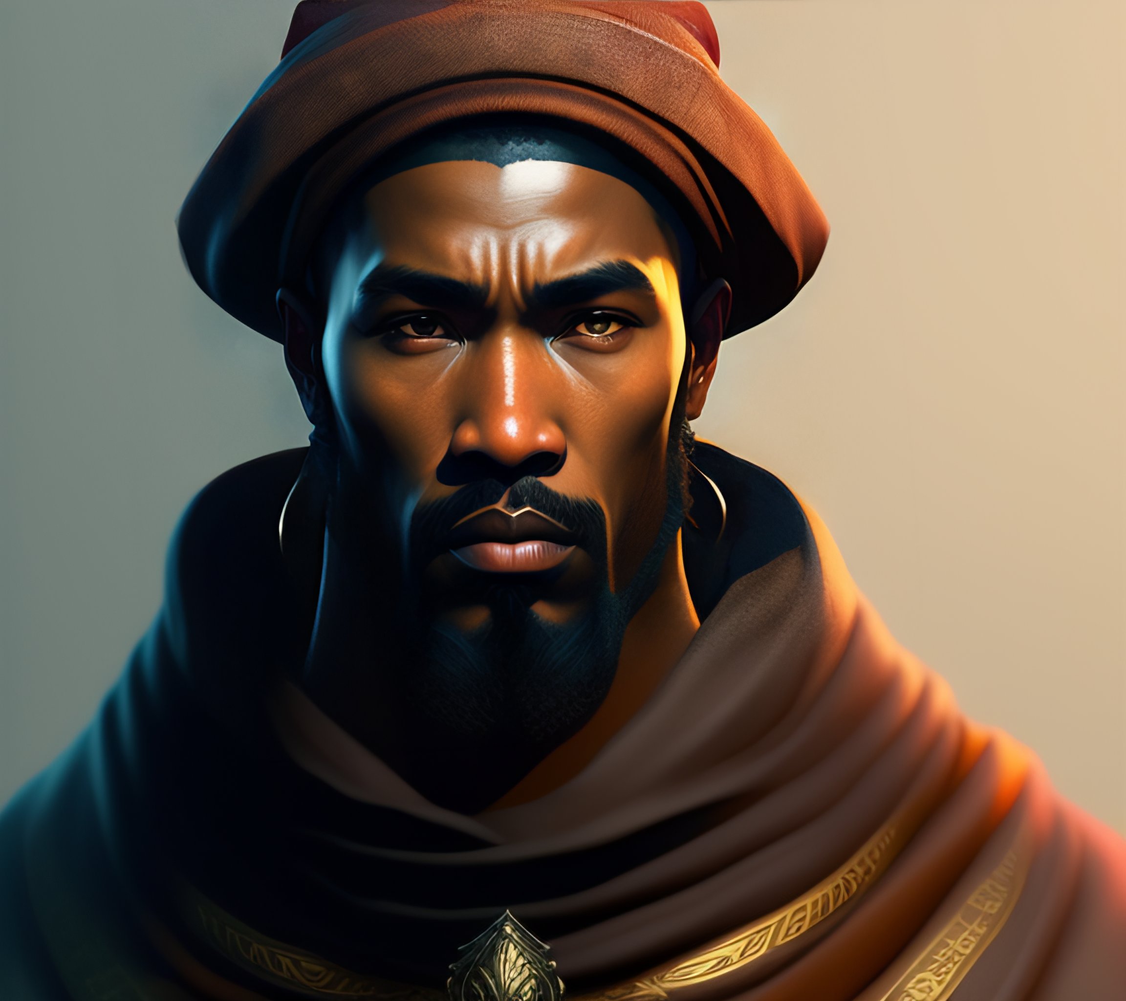 Lexica - Monk, basic, plain, austere, unadorned, somber, fantasy, artstation