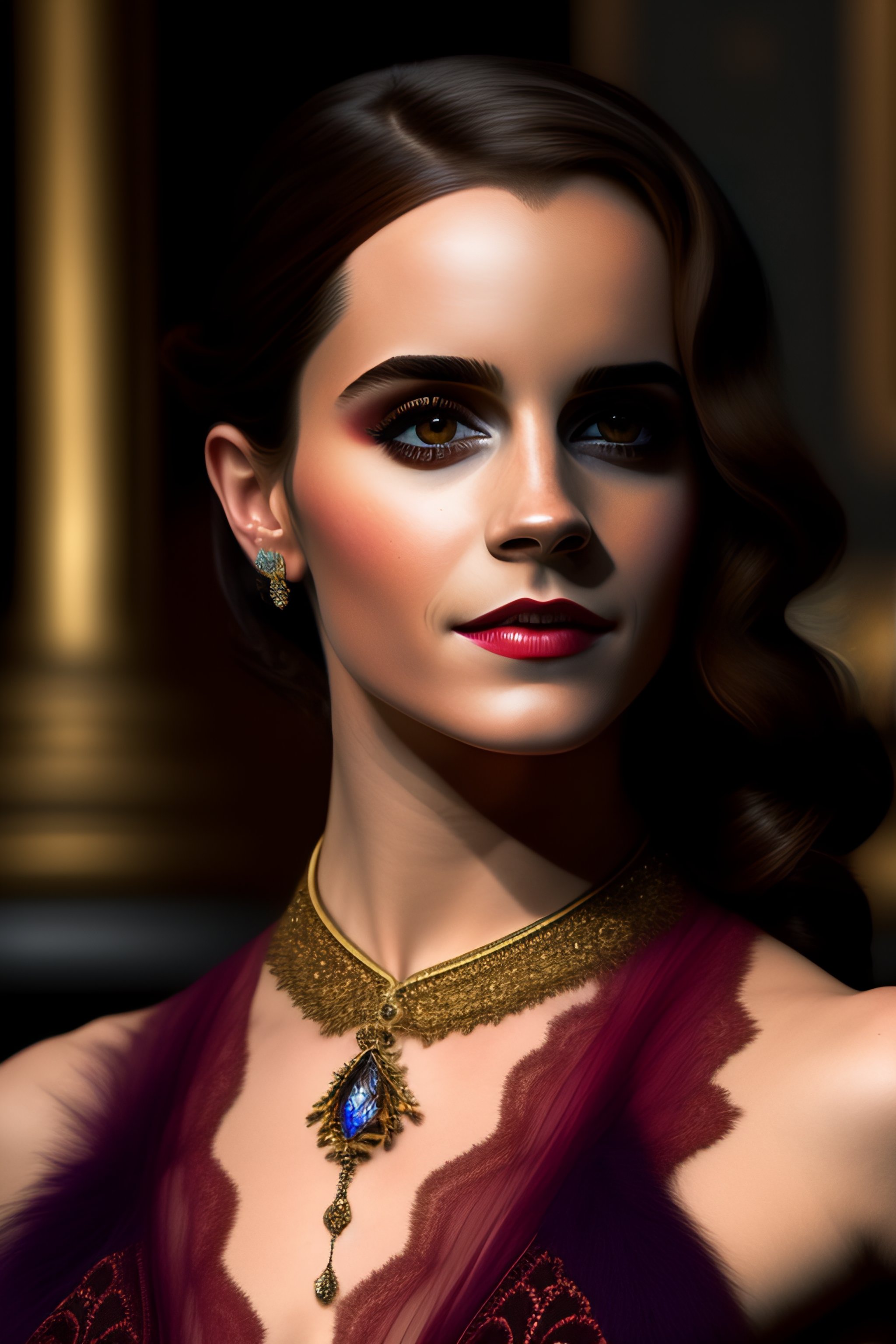 Lexica - An incredibly beautiful gothic Emma Watson in the palace ...