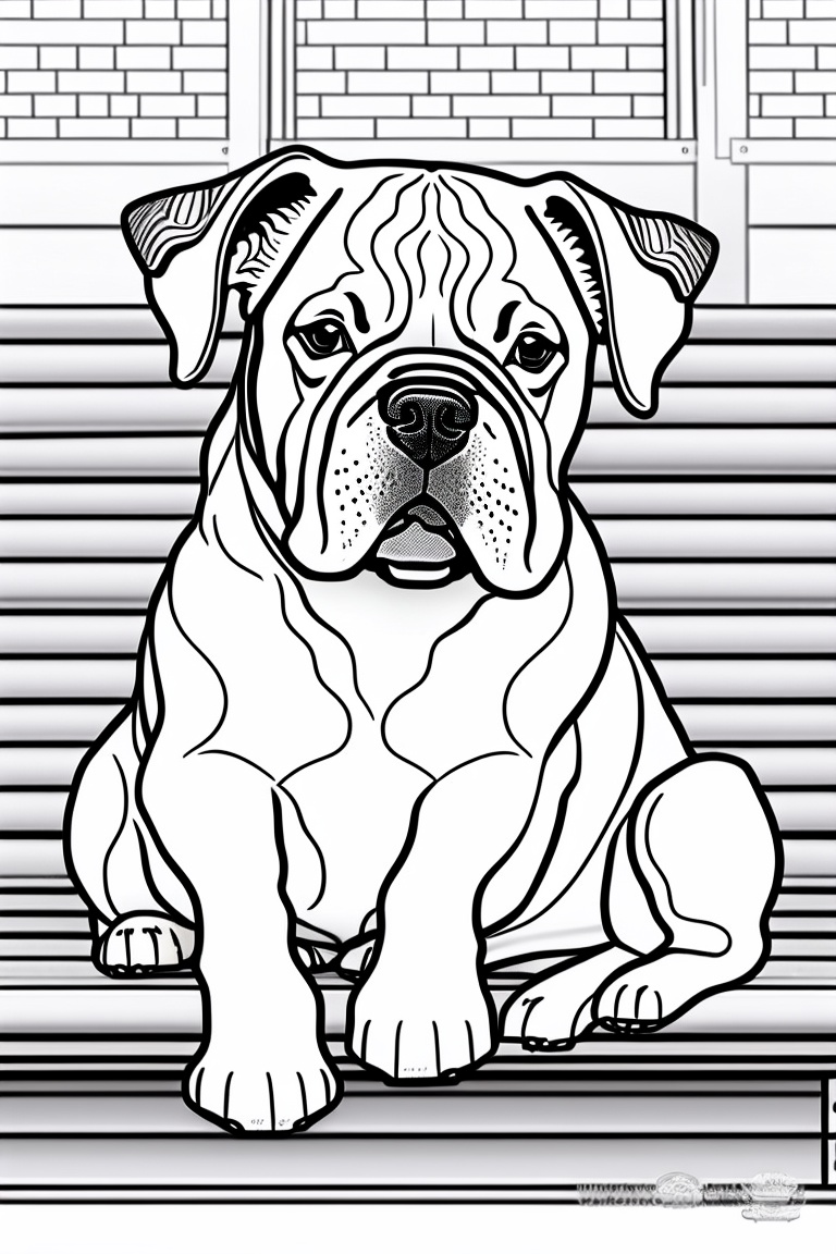 English Bulldog Coloring Pages