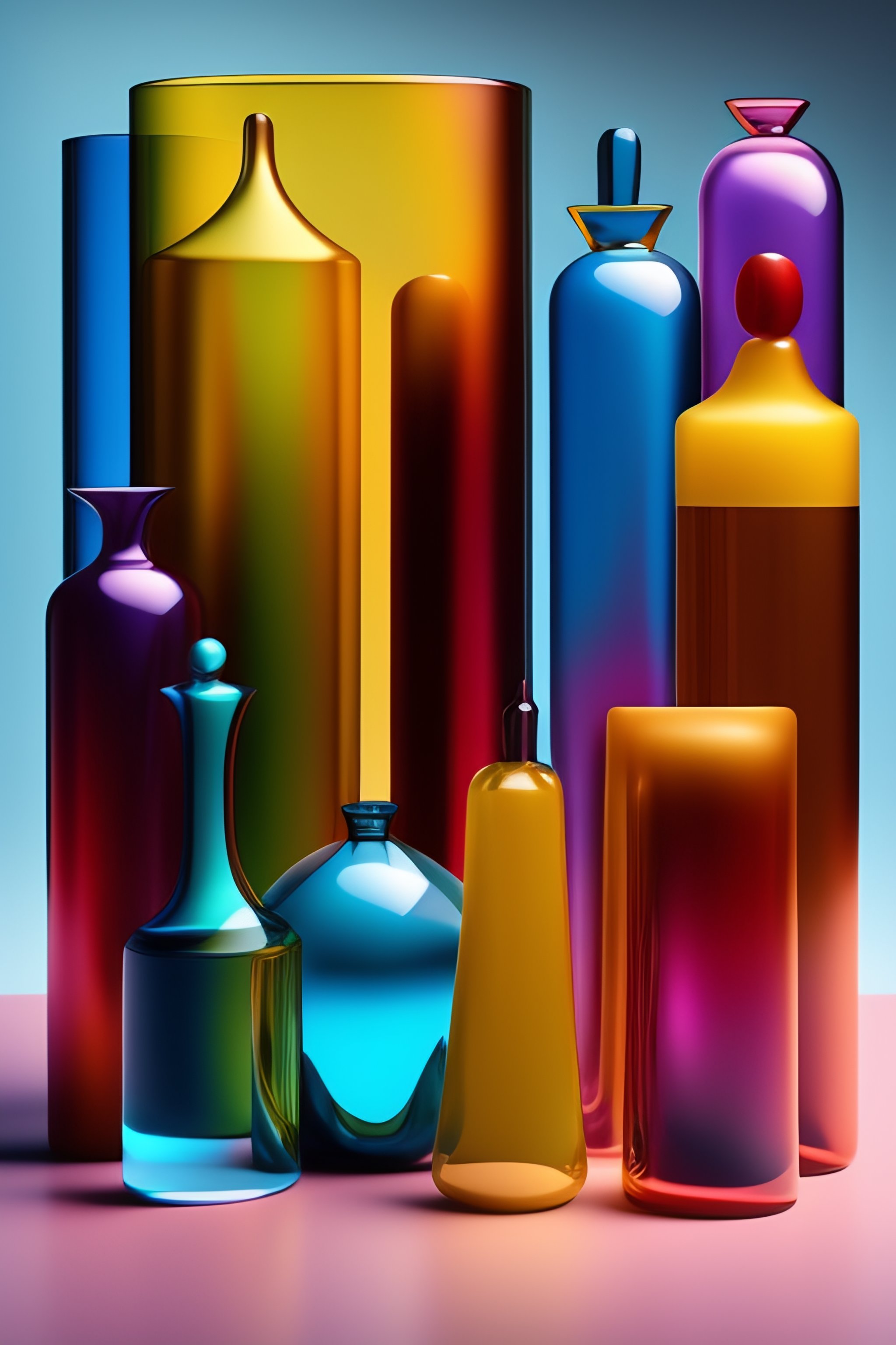 Lexica - A gathering of Abstract glass characters with big heads and ...