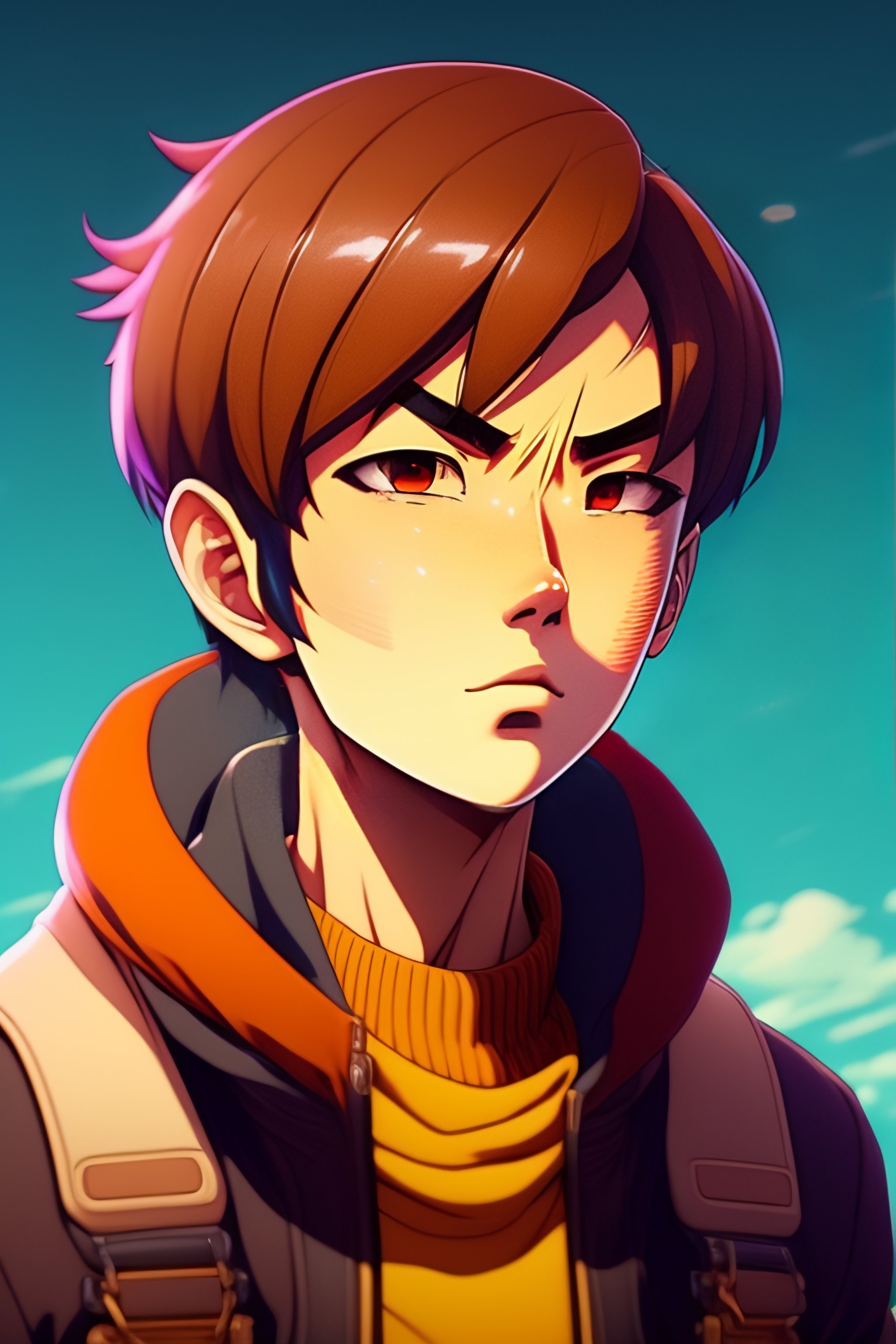 Lexica - Character portrait of a young man, handsome face, large eyes ...