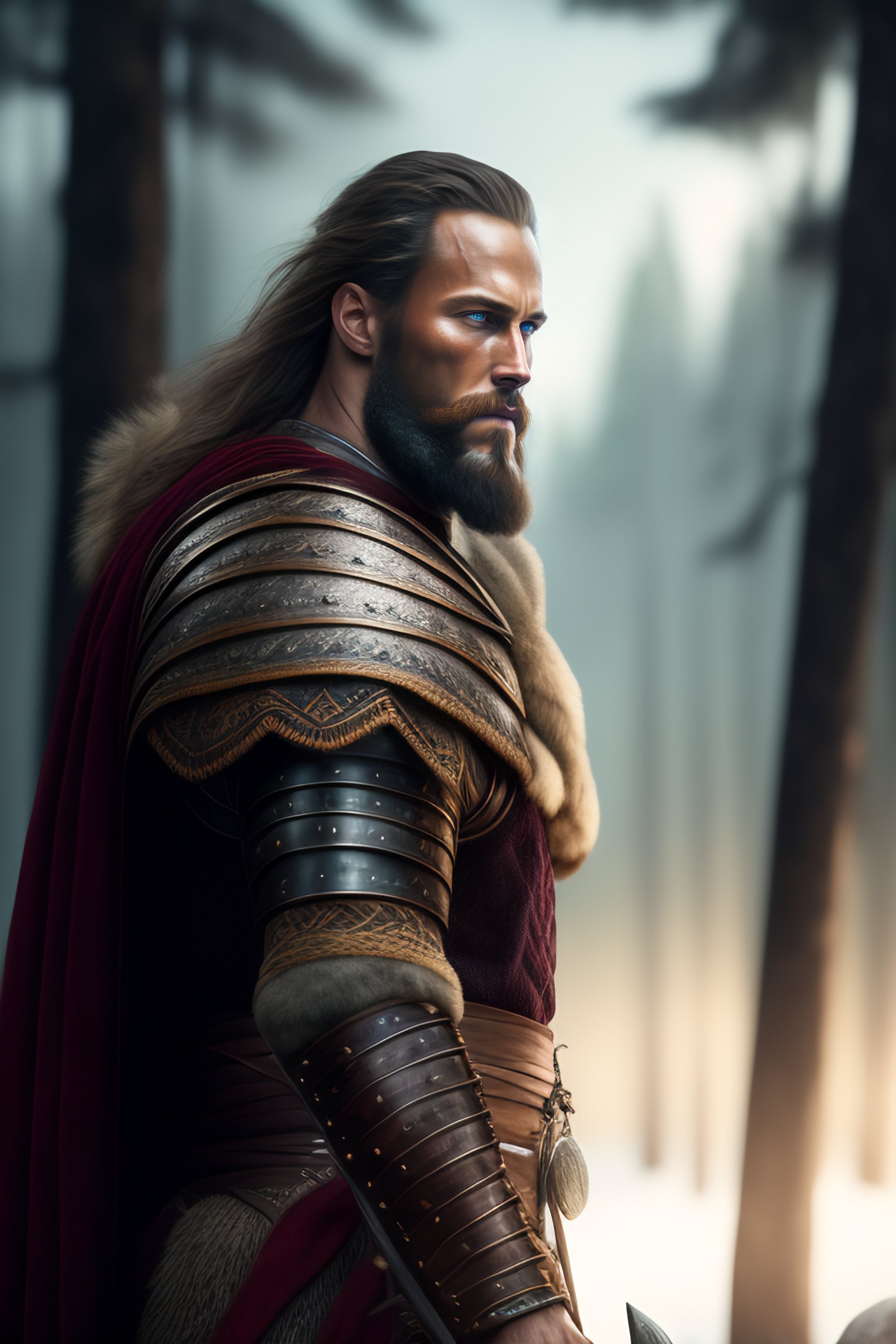 Lexica - Portrait of a Rollo Lothbrok ready for battle, viking warrior ...