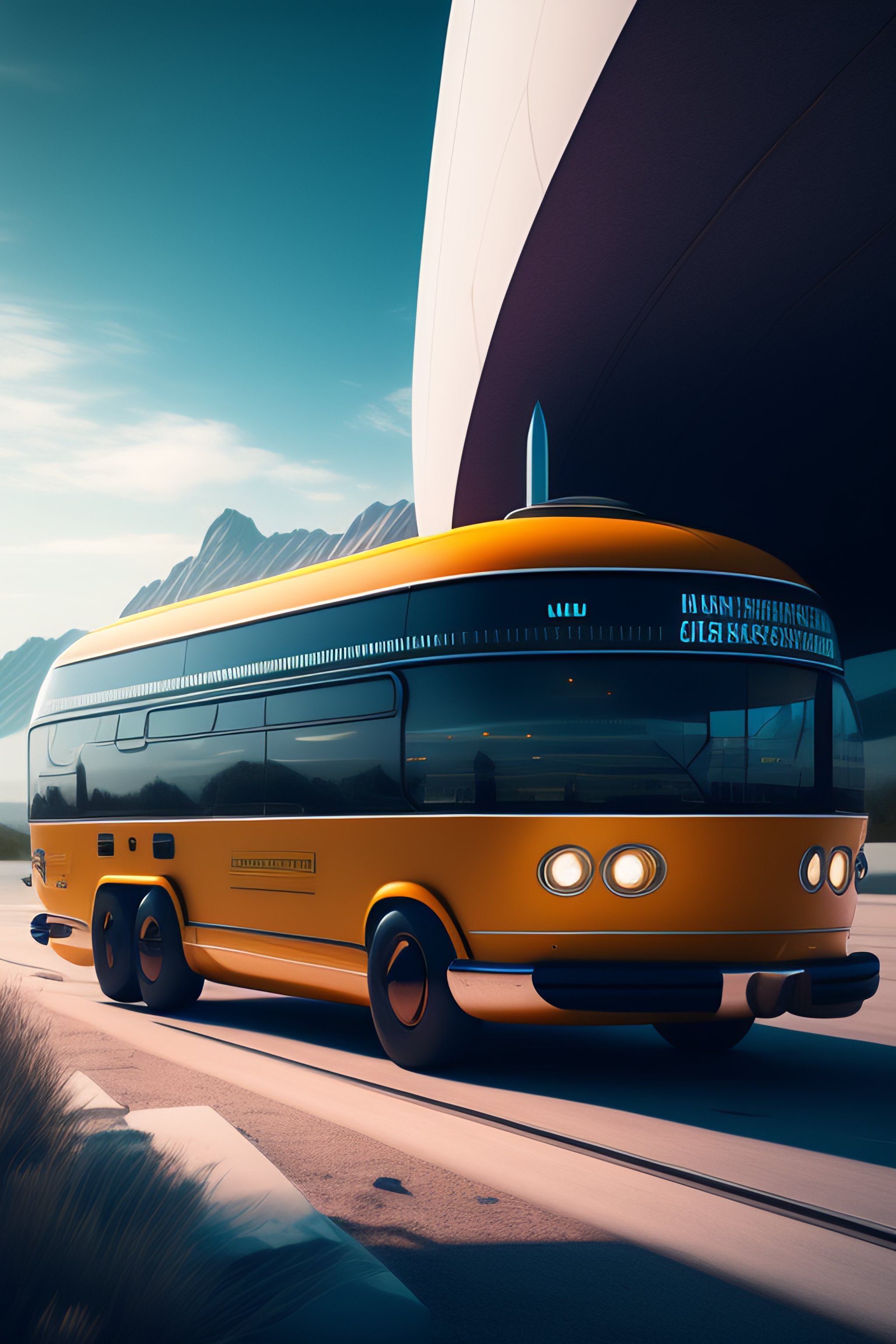 Lexica - Intergalactic bus scifi 8K render octane high definition ...