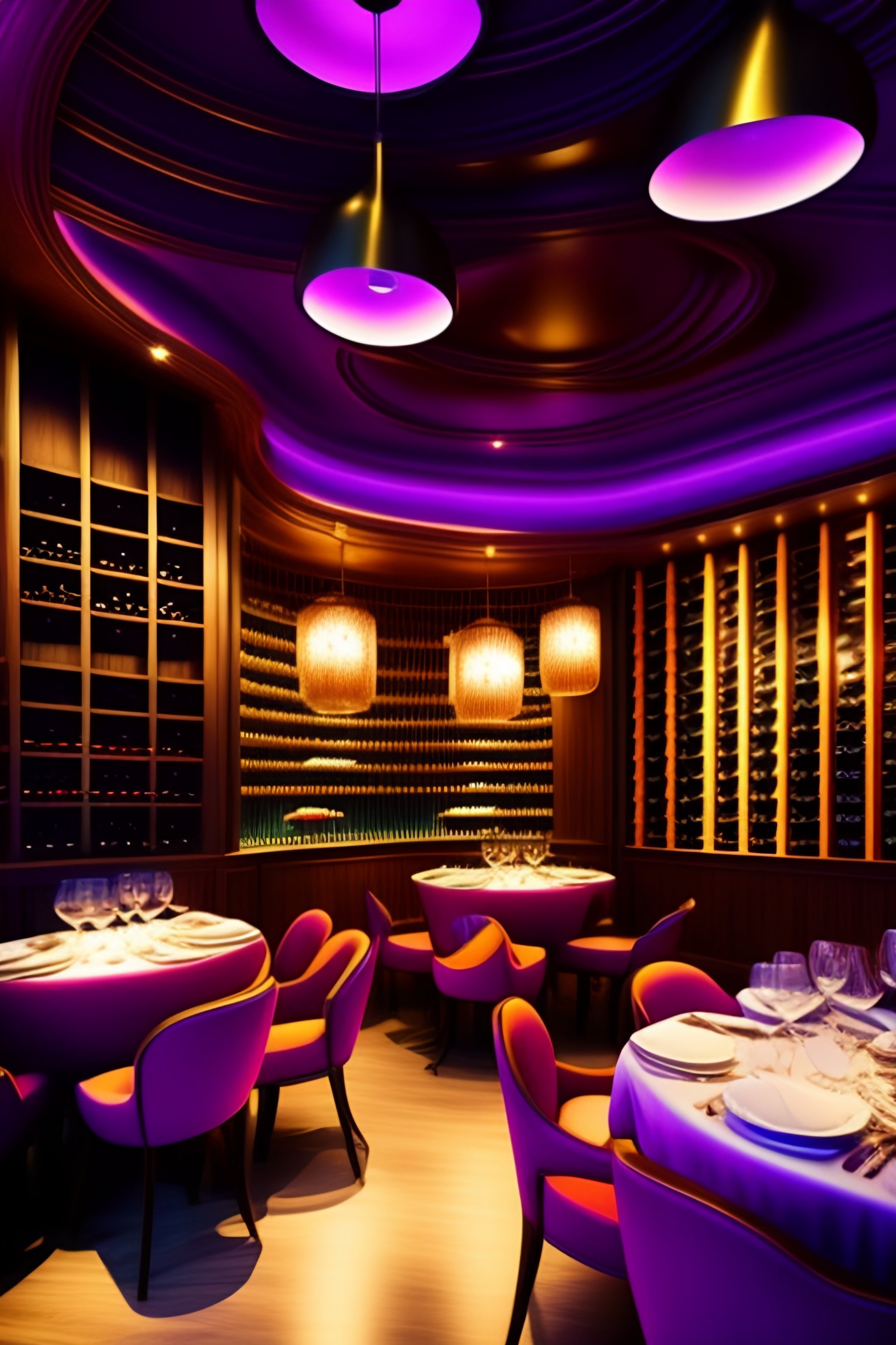 Lexica - Restaurant design::5, wine room, Interior Design in the style ...