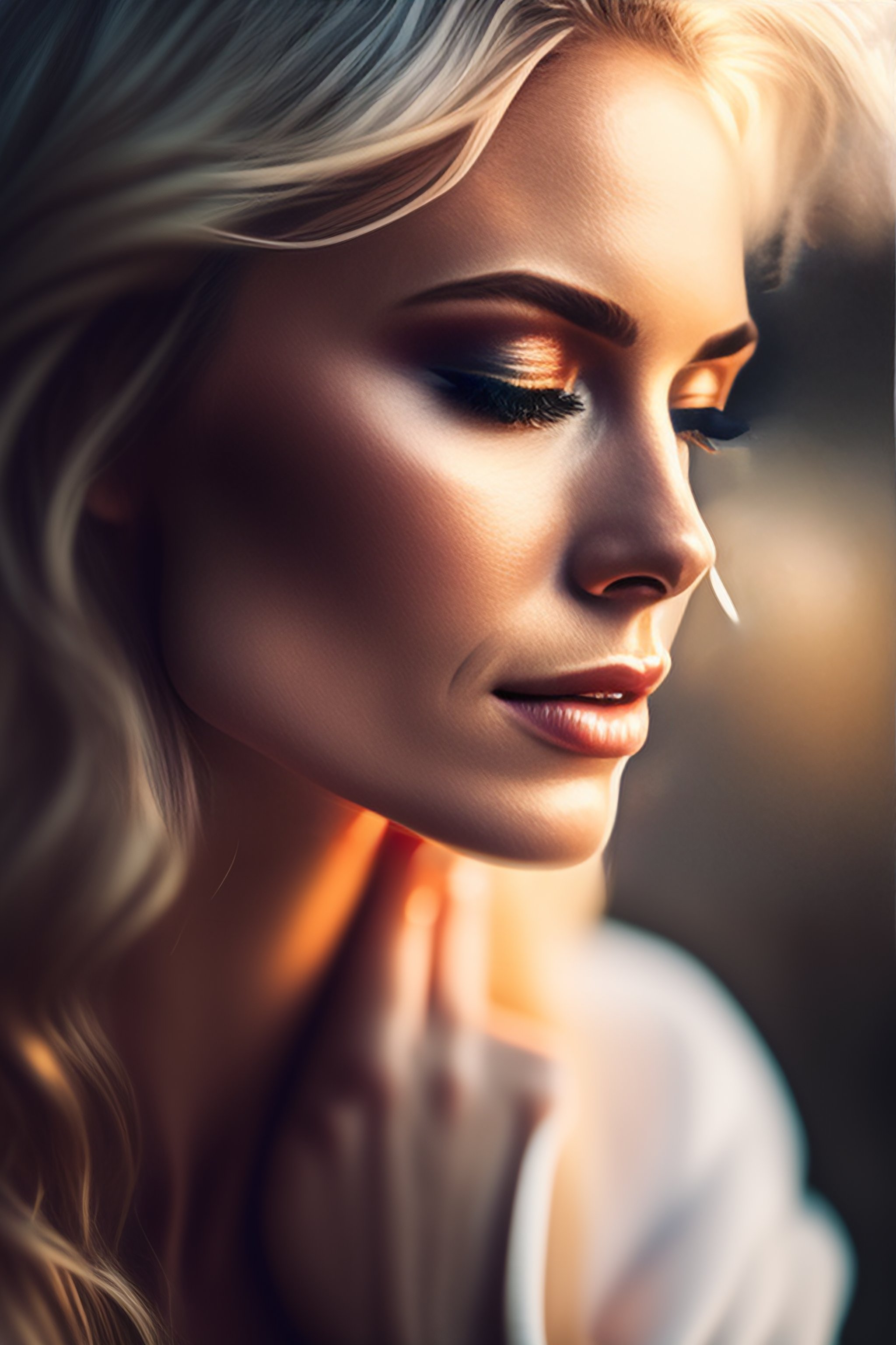 Lexica - A portrait of a beautiful blonde woman, fine - art photography ...