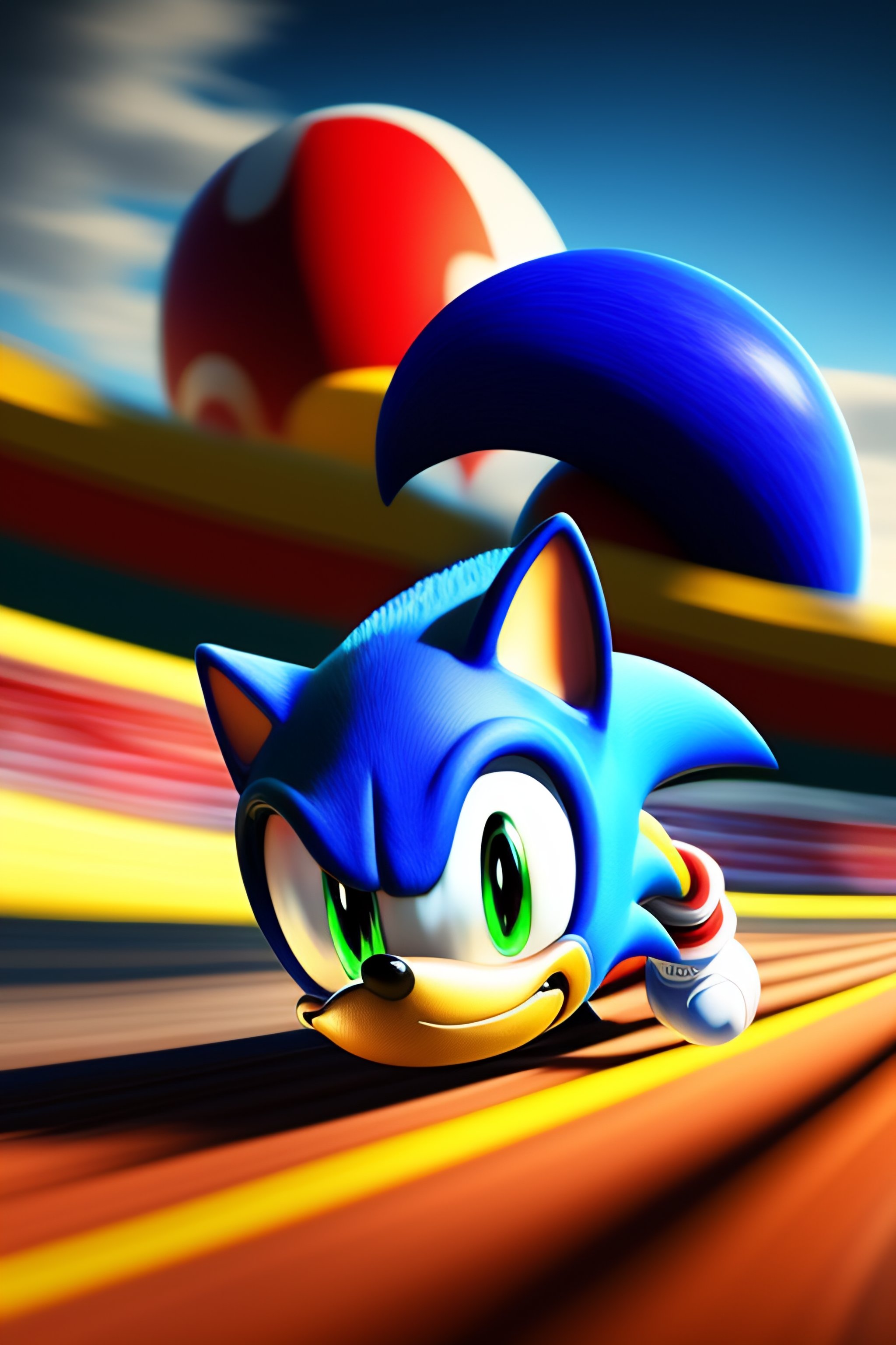 Lexica - Sonic doing a race with dashie