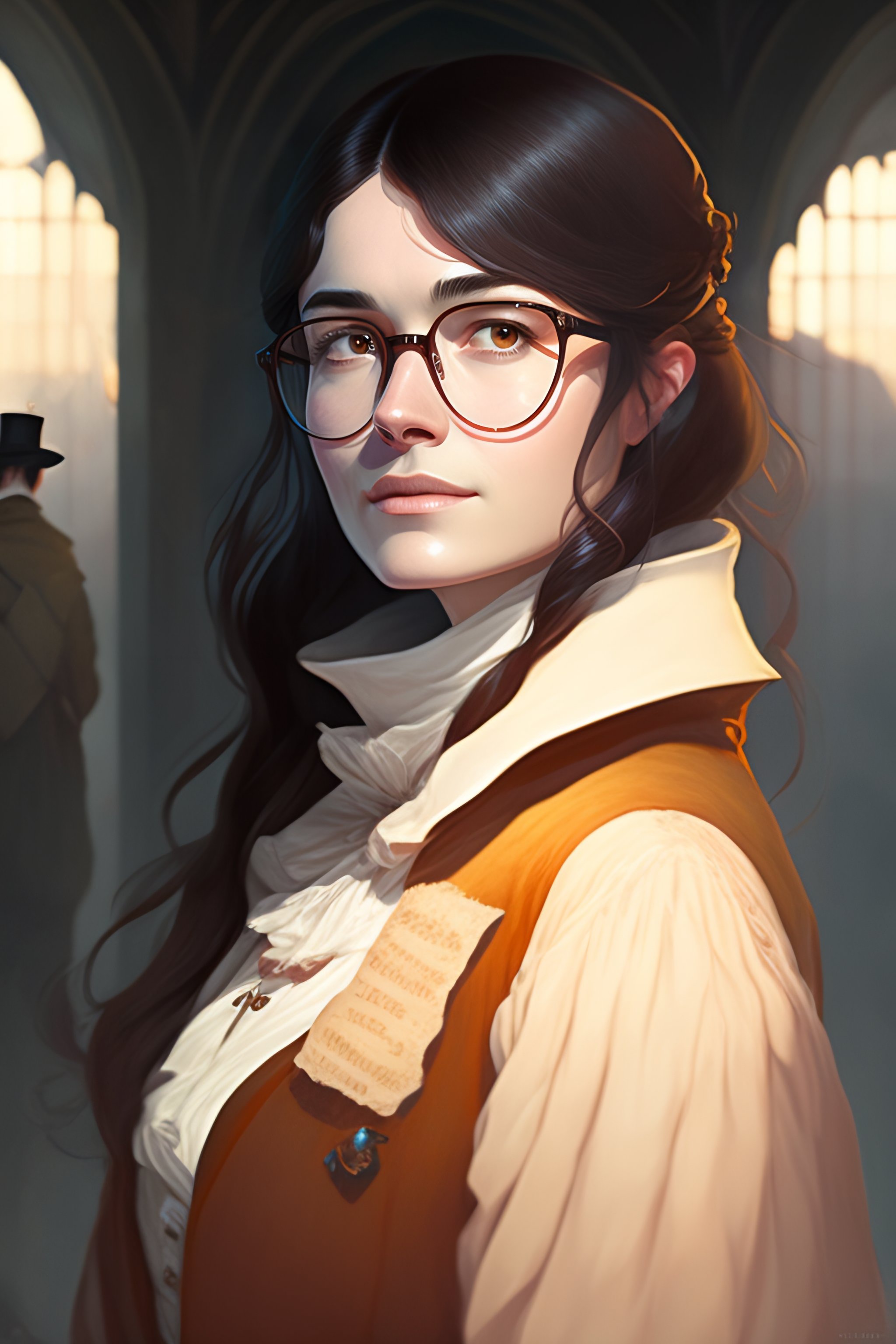 Lexica - (((((freckles))))) wearing spectacles Victorian reporter ...