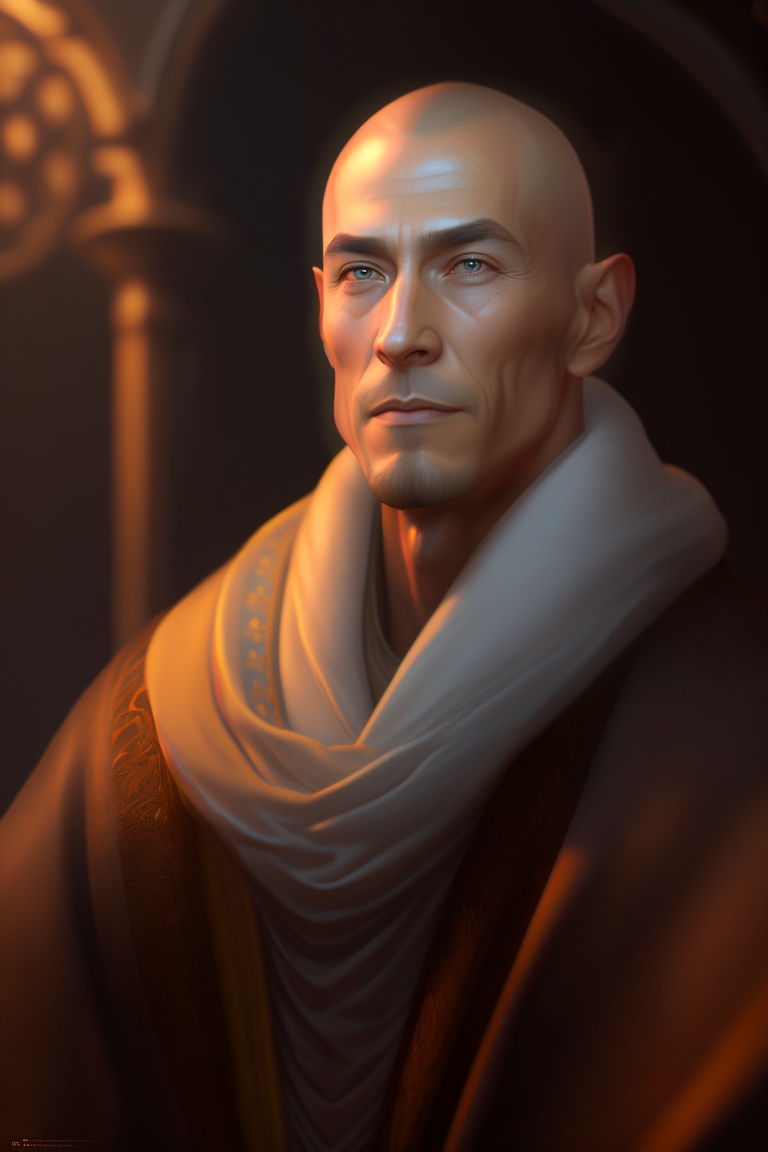 Lexica - Ultra realistic handsome attractive mature man, monk ...