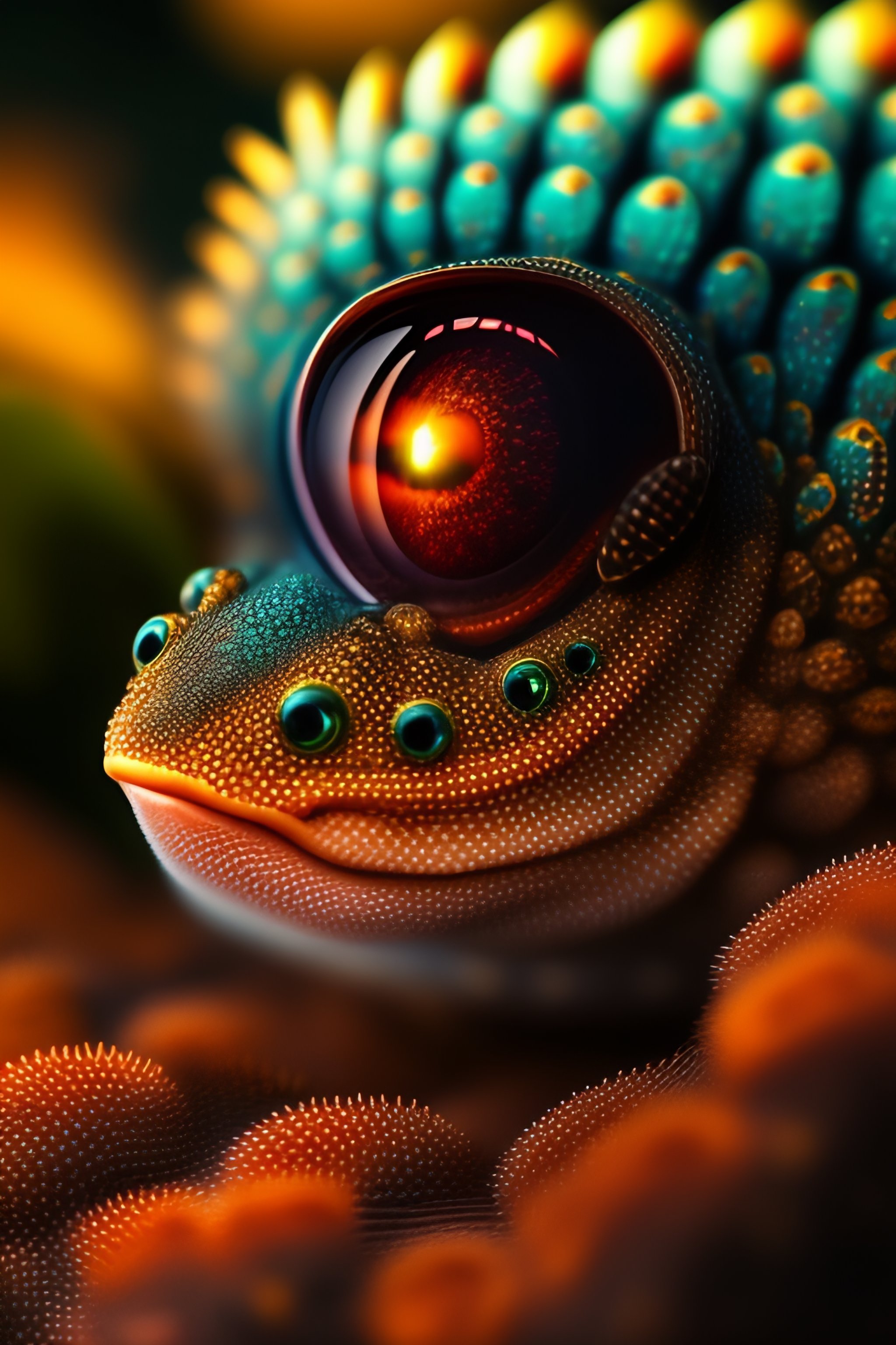 Lexica - A small scaly monster covered in several eyes all around