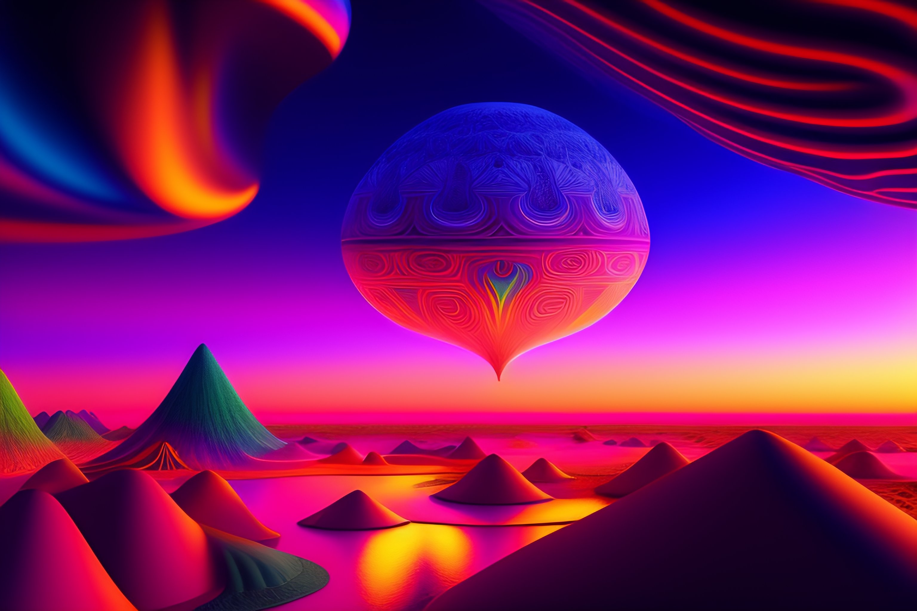 Lexica - The most psychedelic scene imaginable, intricate textures ...