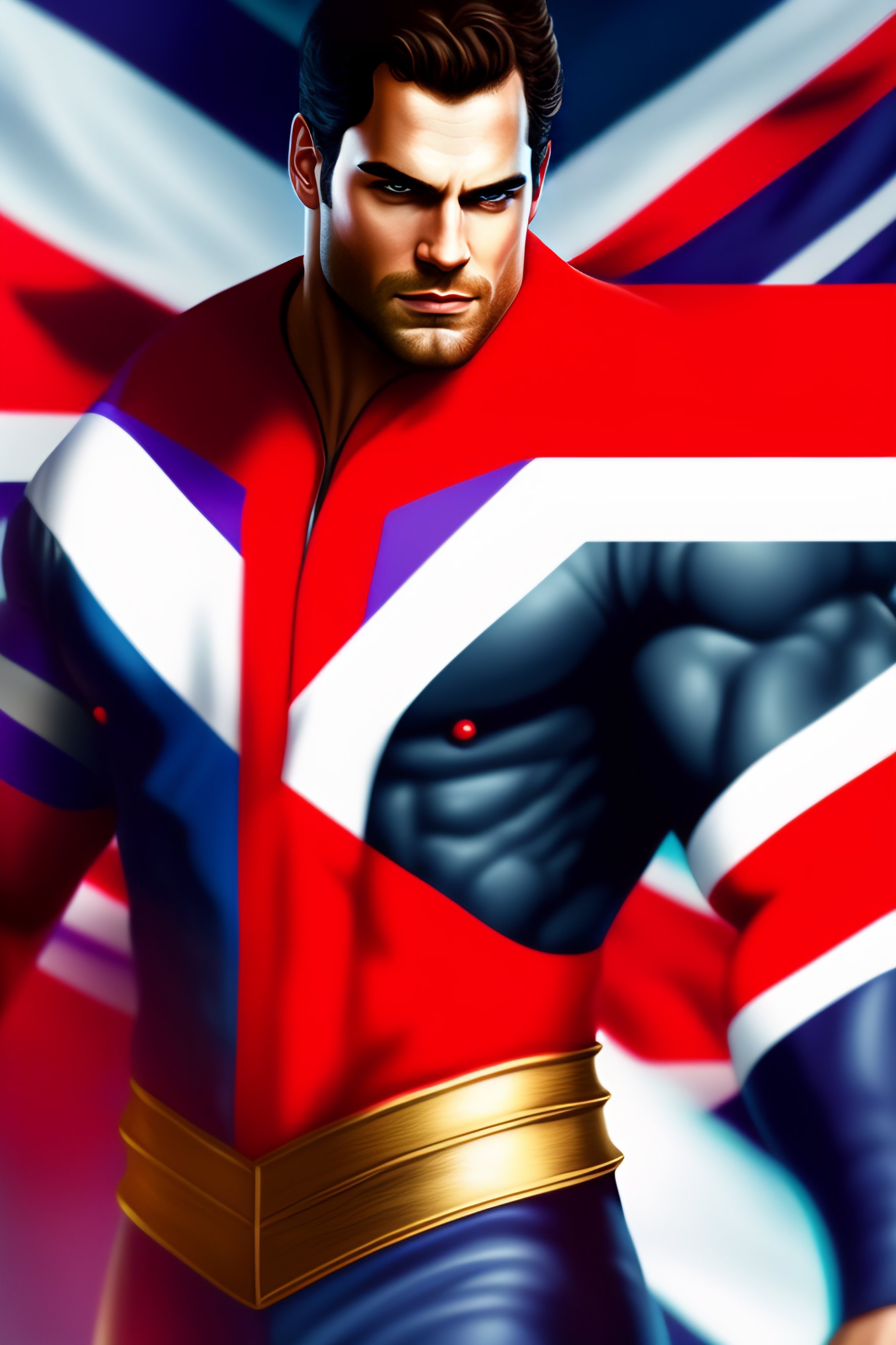 Lexica - Epic comic book cover, Henry Cavill as masculine handsome ...