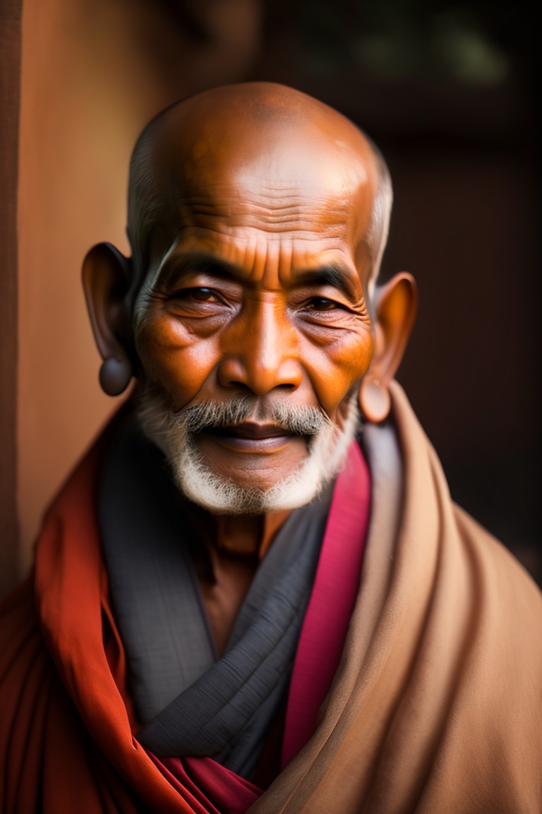Lexica - An old Buddhist monk,indian