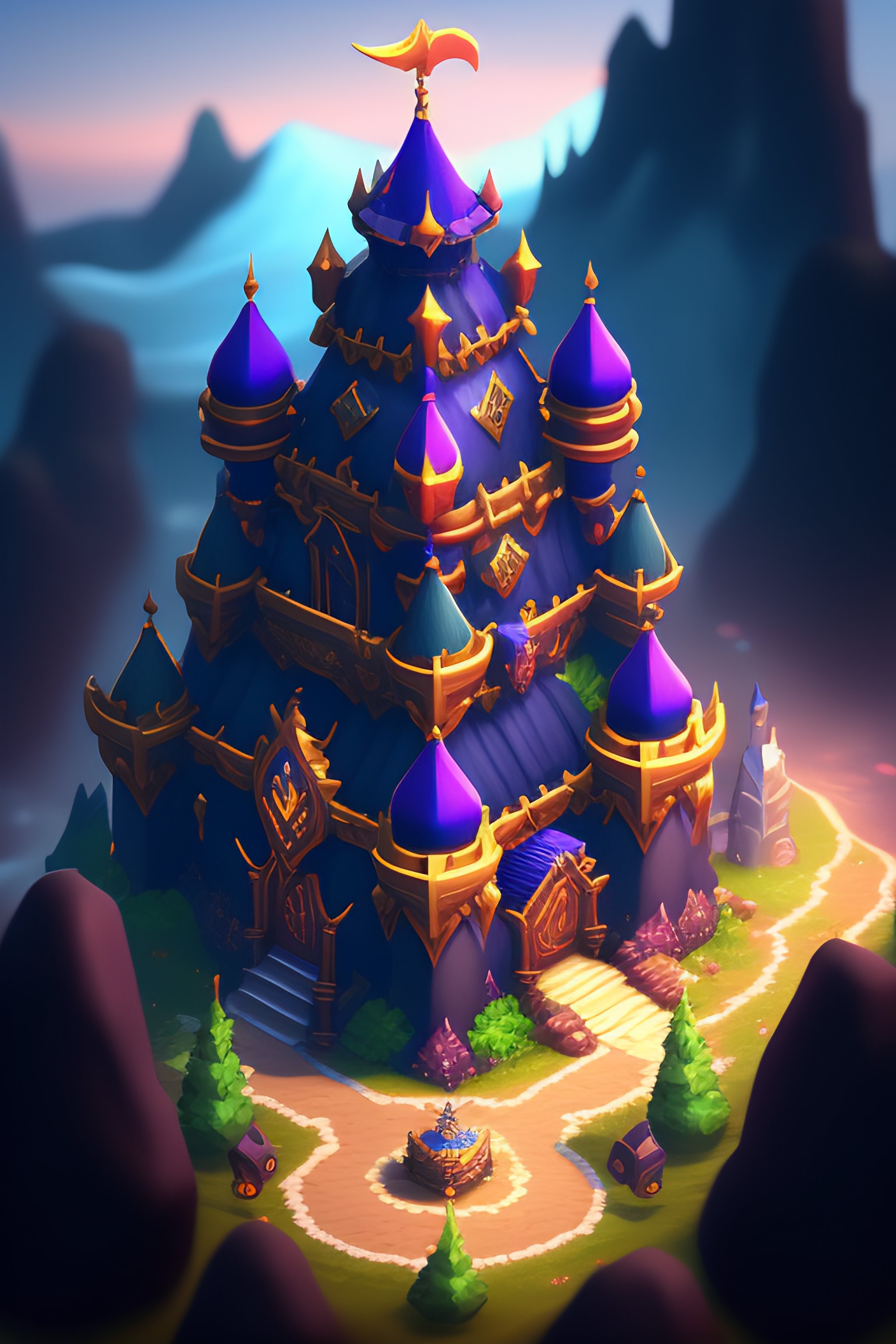 Lexica - Mage castle by blizzard entertainment, mobile game asset ...