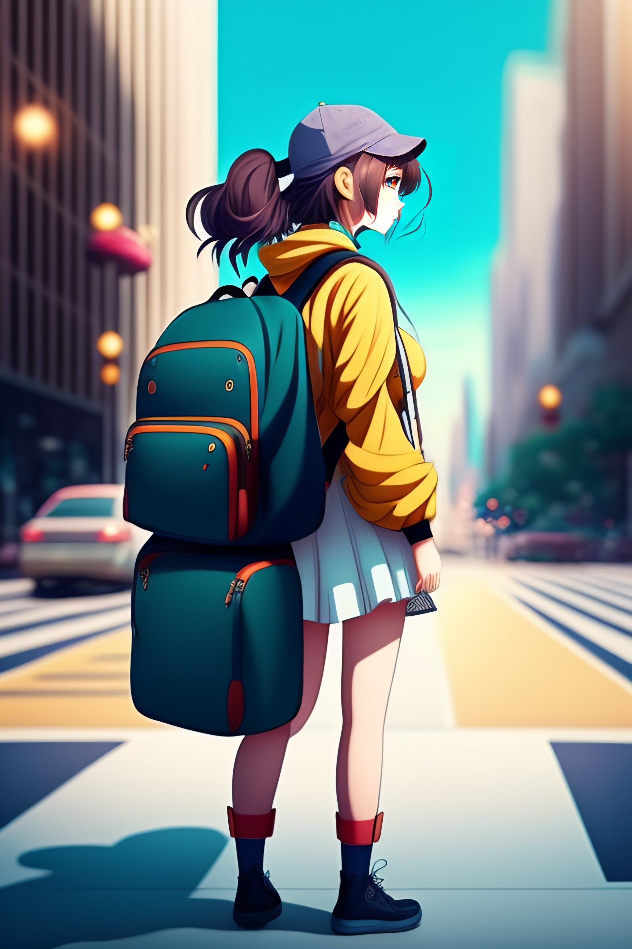 Lexica - 2D anime 1 girl solo Create an illustration of a humanoid ...