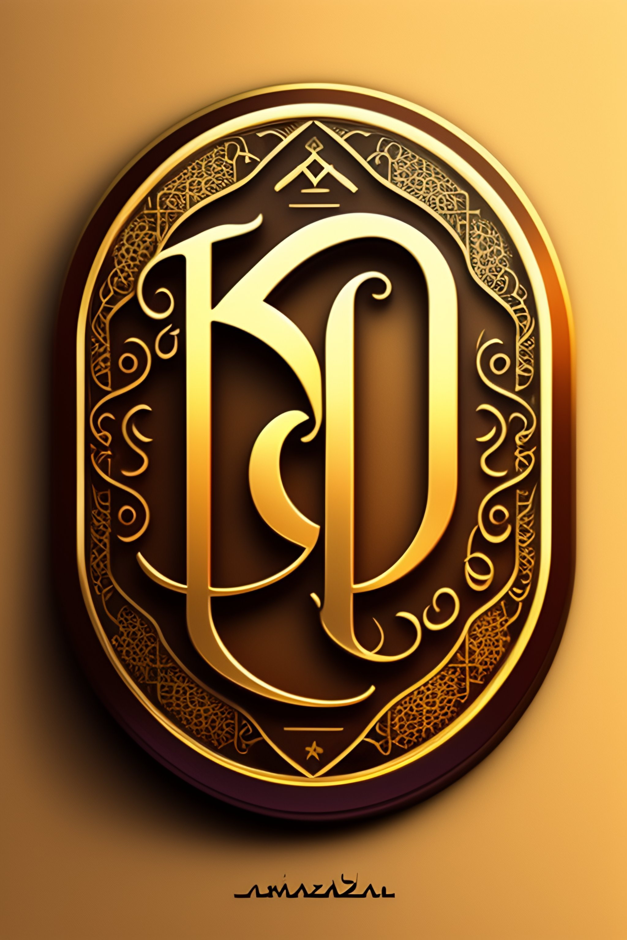 Lexica - Word "Mazal" written as a logo, calligrafic, Arabic style ...