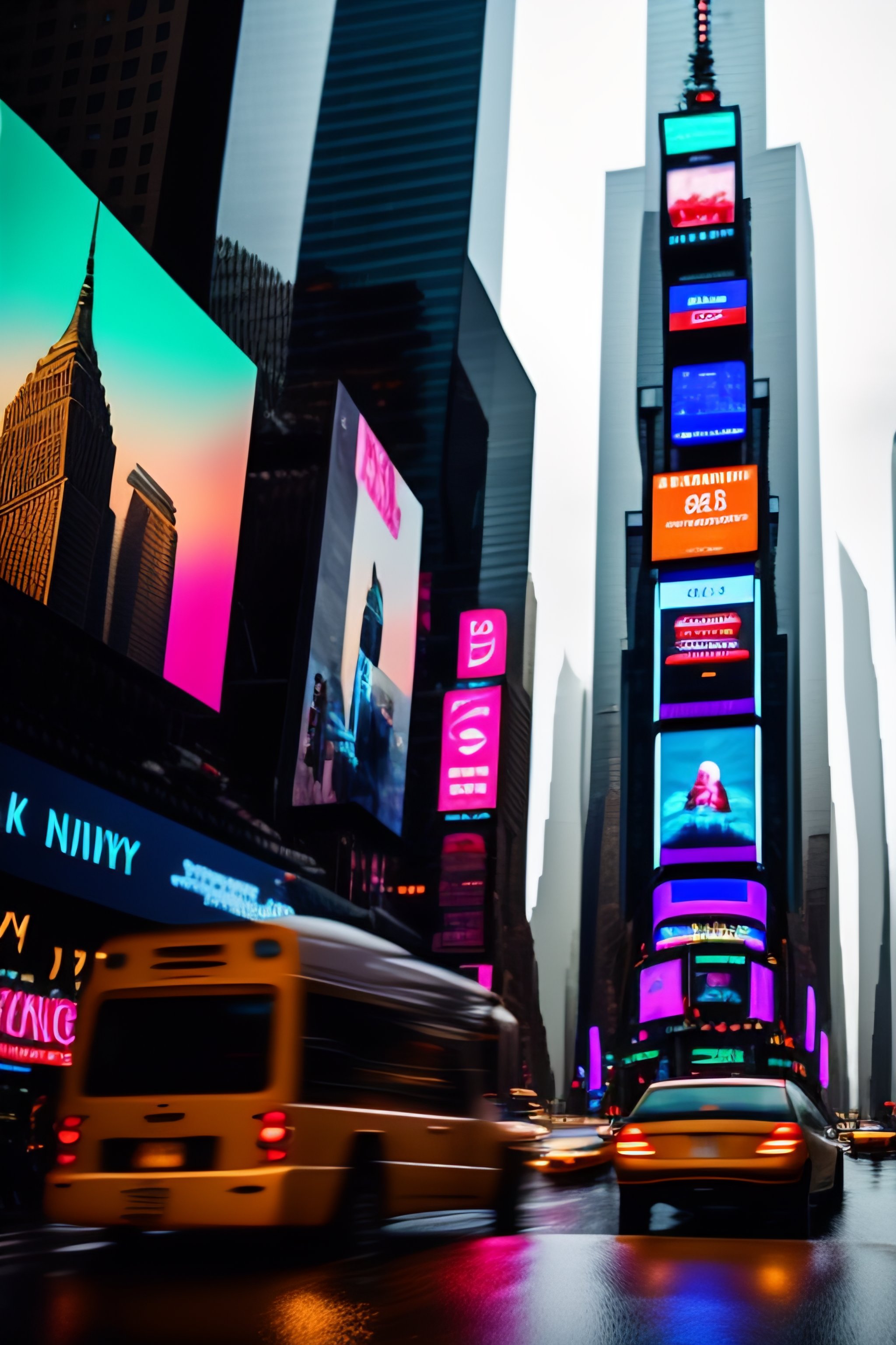 Lexica - Rainy new york 4k times square