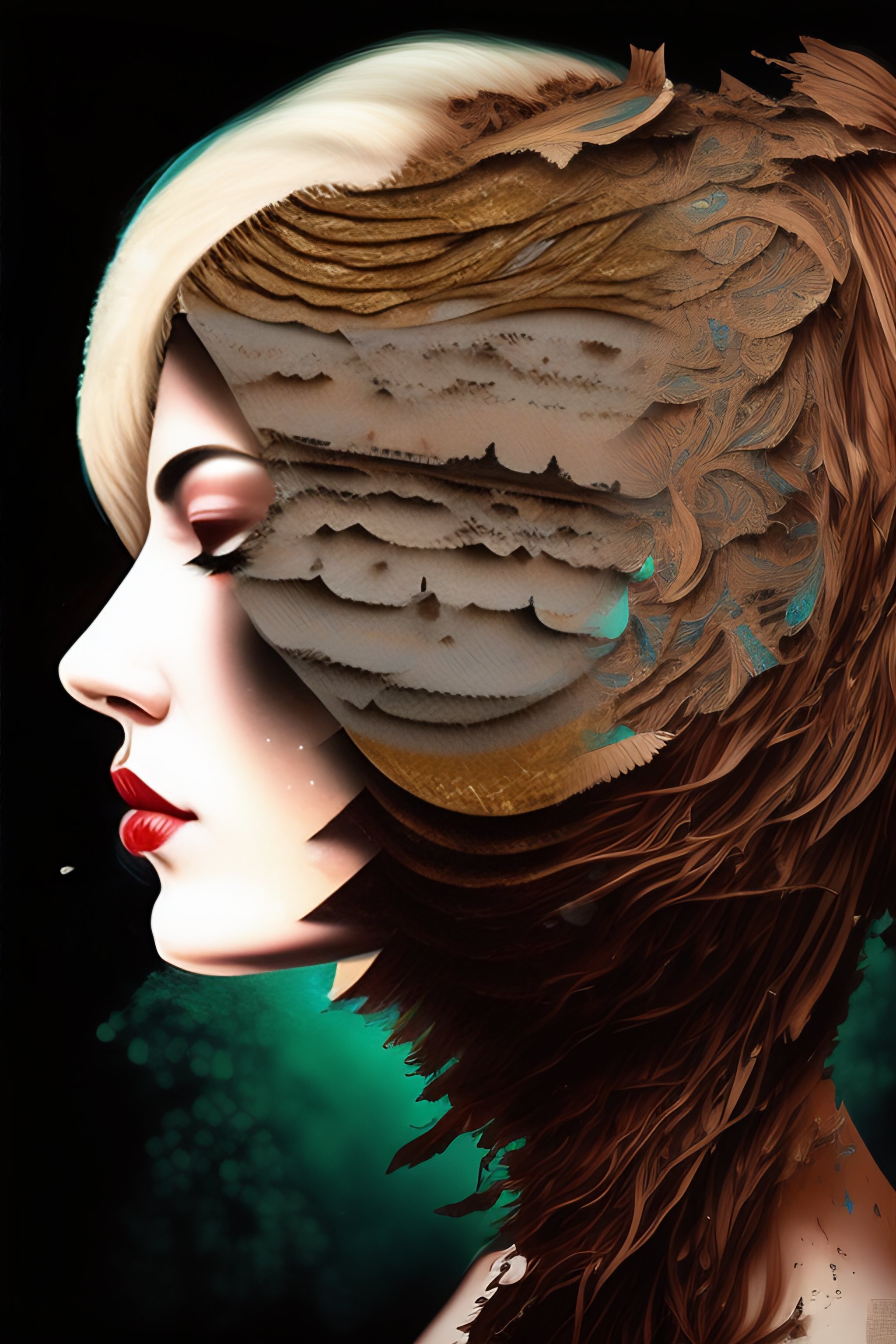 Lexica - Face shredded like paper, dark horror, surreal, illustration ...