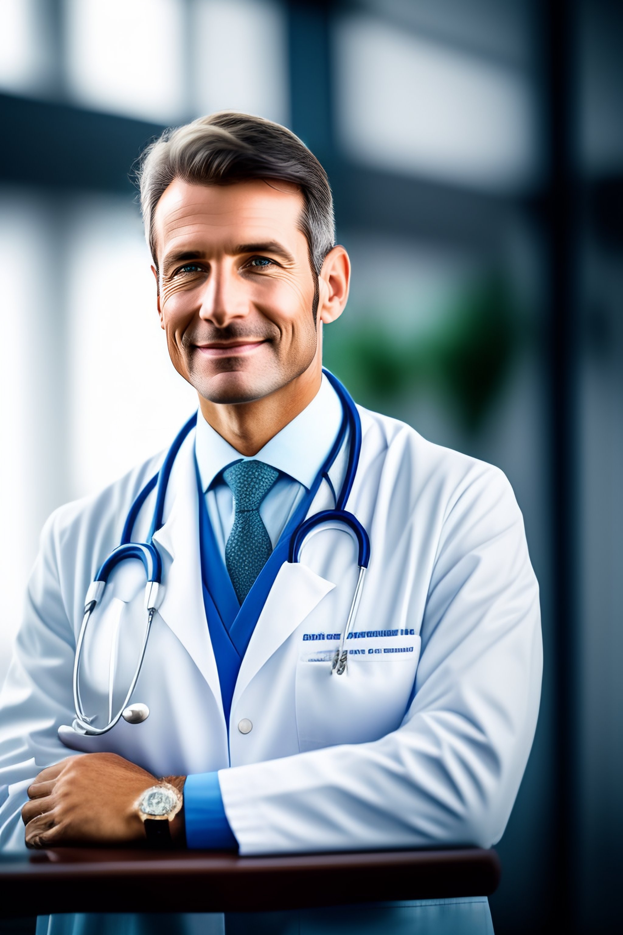 Lexica - Photo of an experienced German doctor wearing a doctors outfit ...