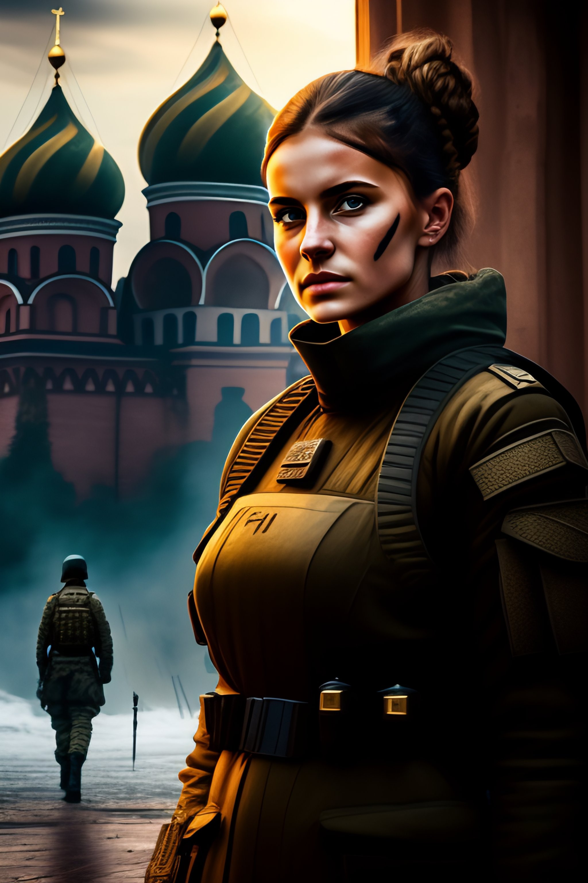 Lexica - Ukrainian soldier girls as a jedi knight, armored, dirty ...