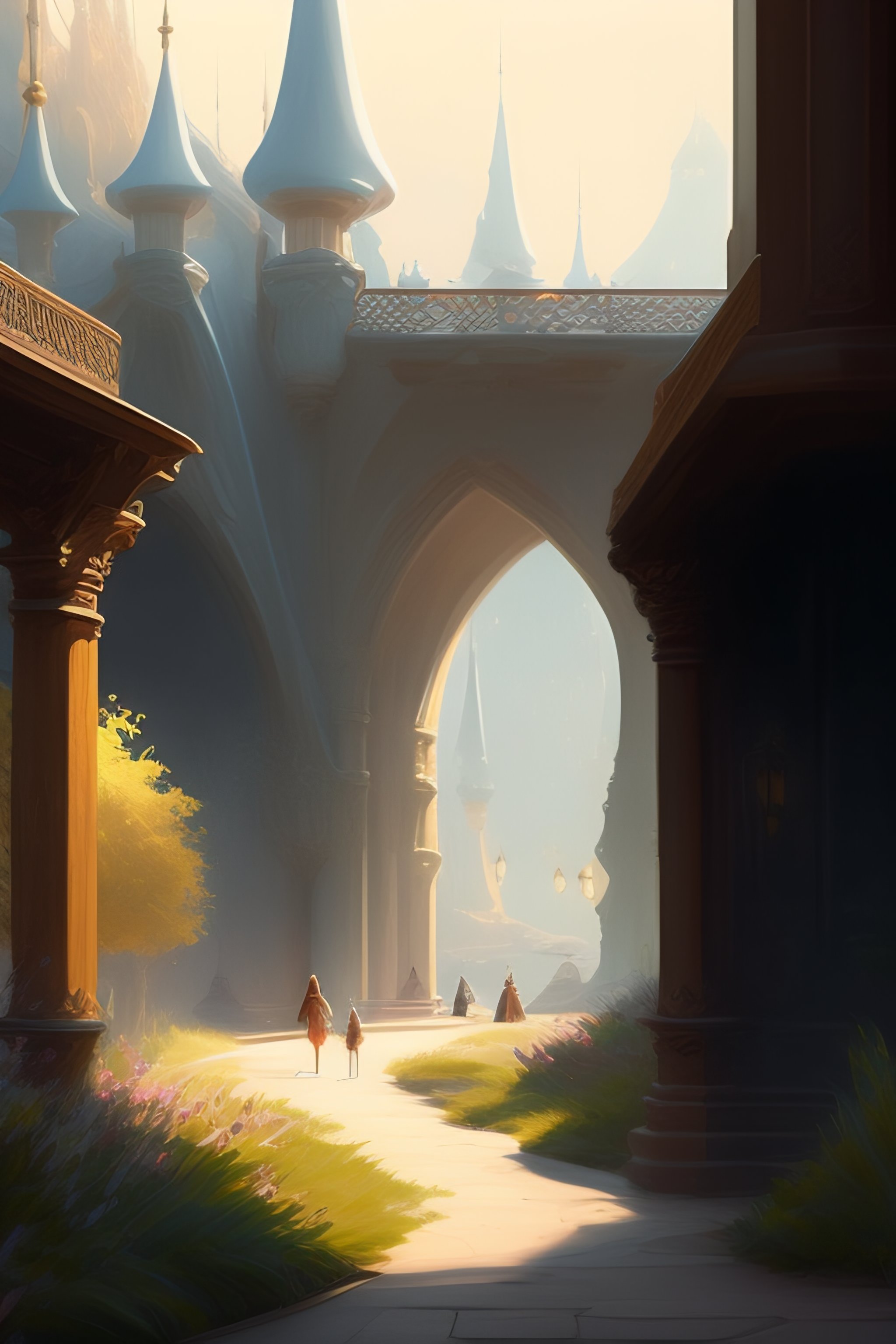Lexica - Sisters by disney concept artists, blunt borders, rule of thirds