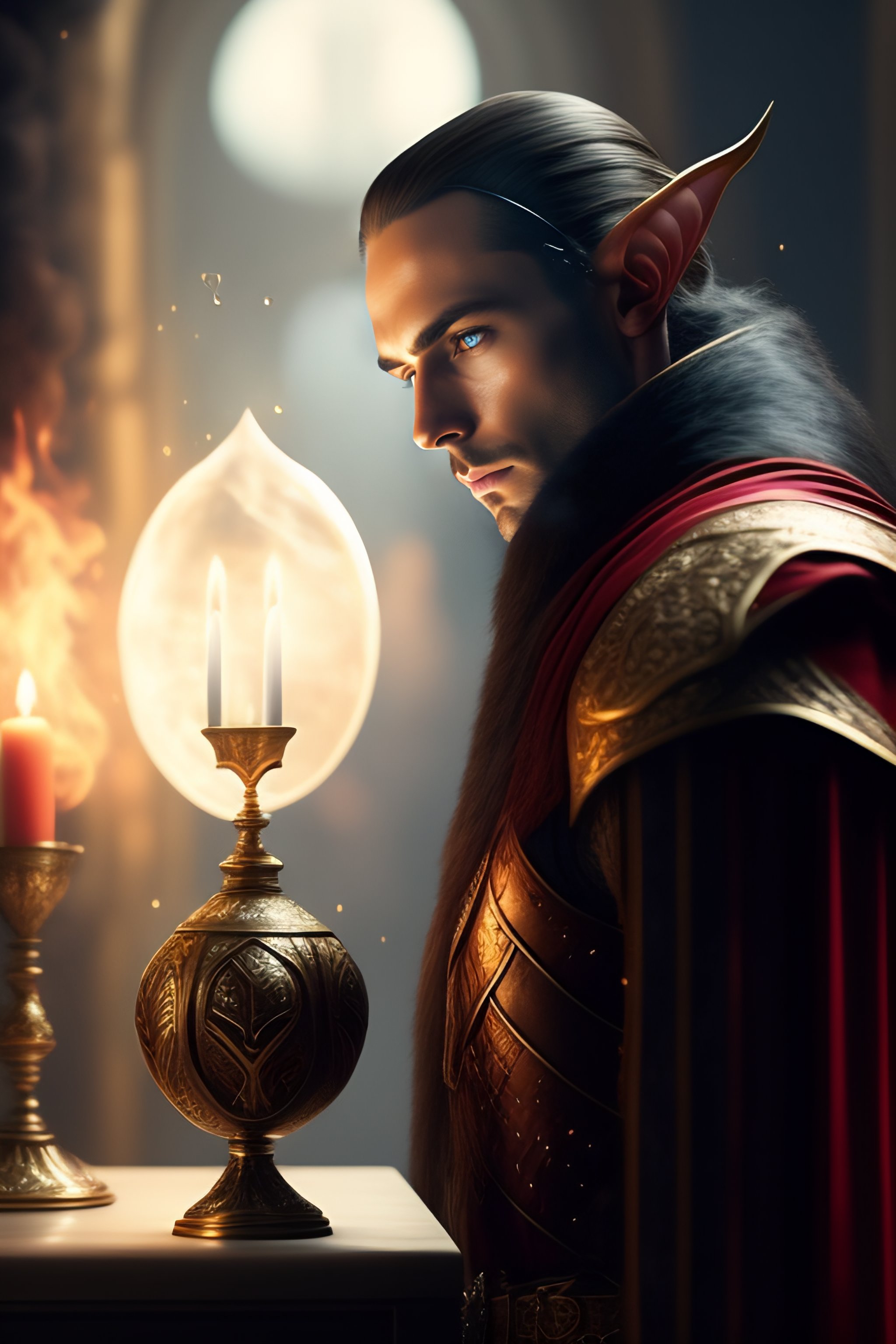 Lexica - A high elf using magic