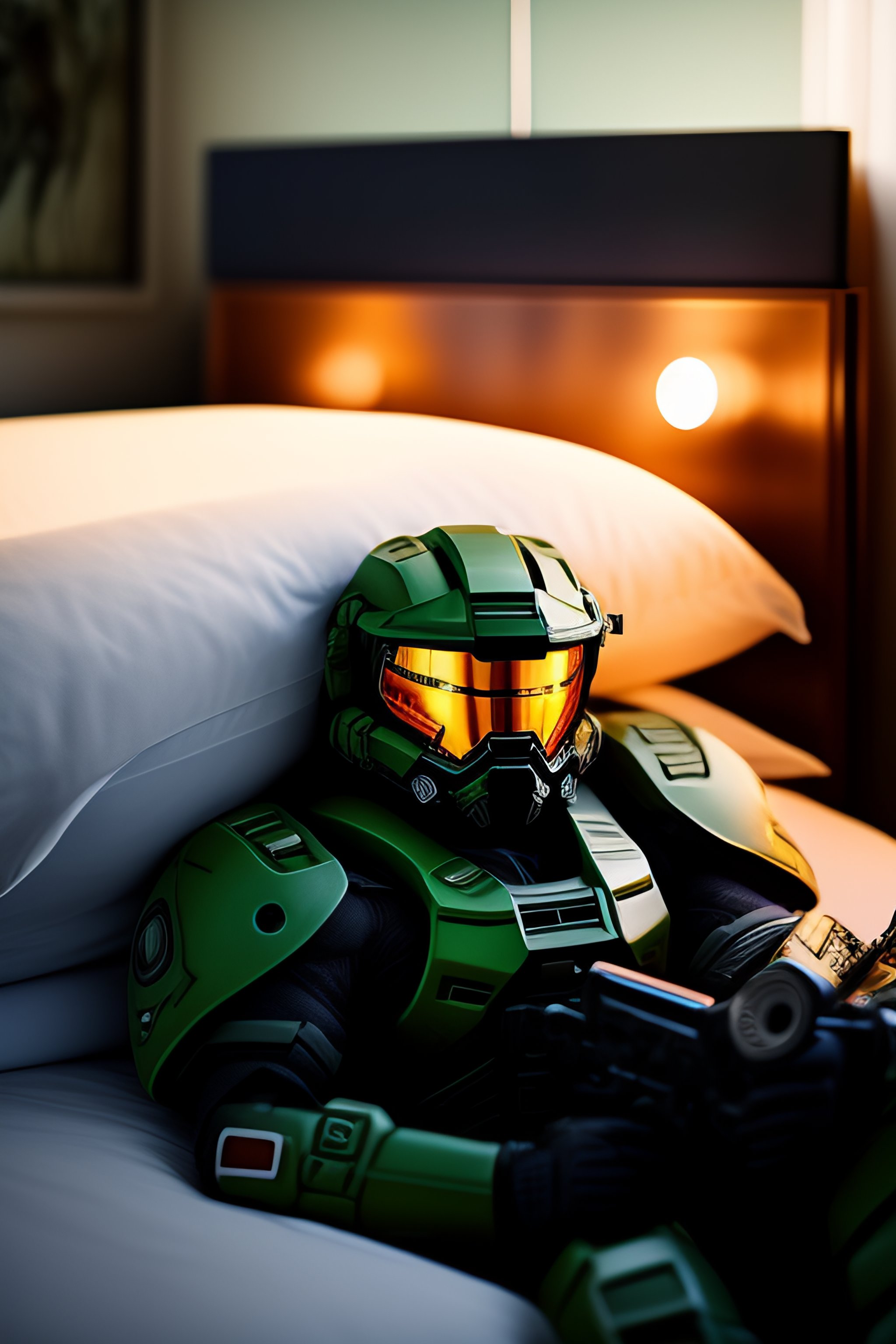 Lexica - Master chief in bed