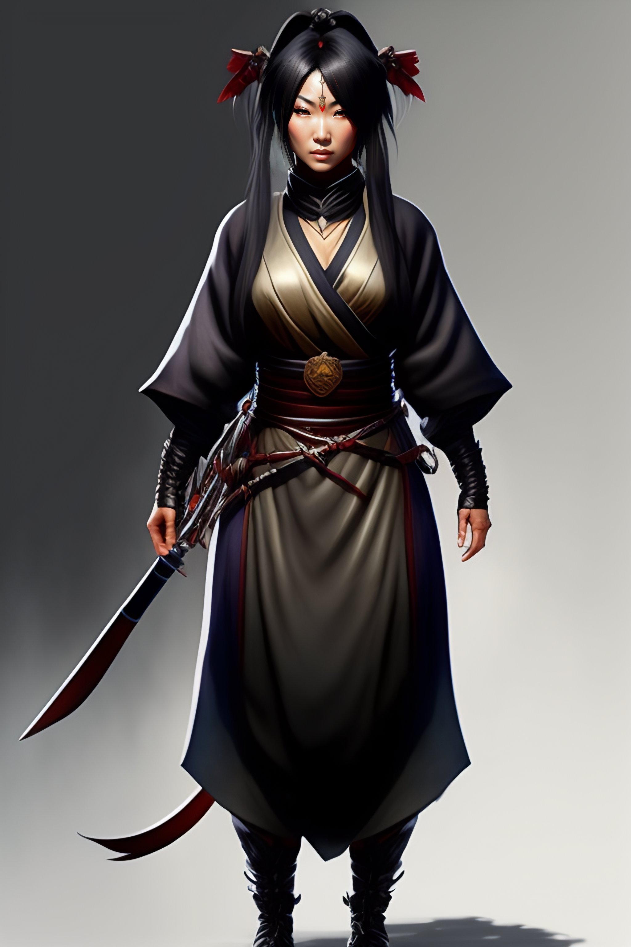 Lexica - Concept art of a japanese ninja woman, in poor clothes ...